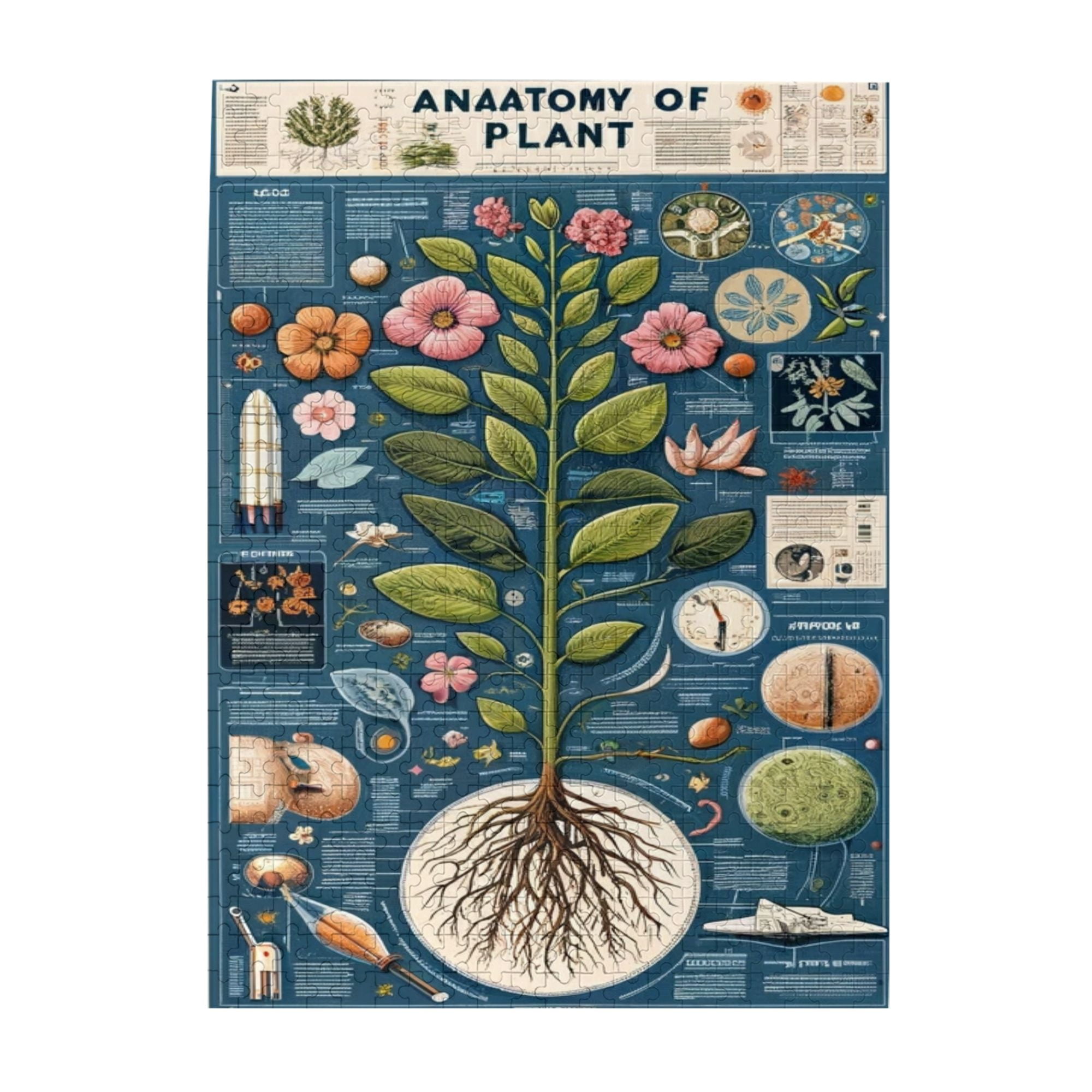 500 PCS Botanical Education Illustration Puzzles For Adults 500 Pieces ...