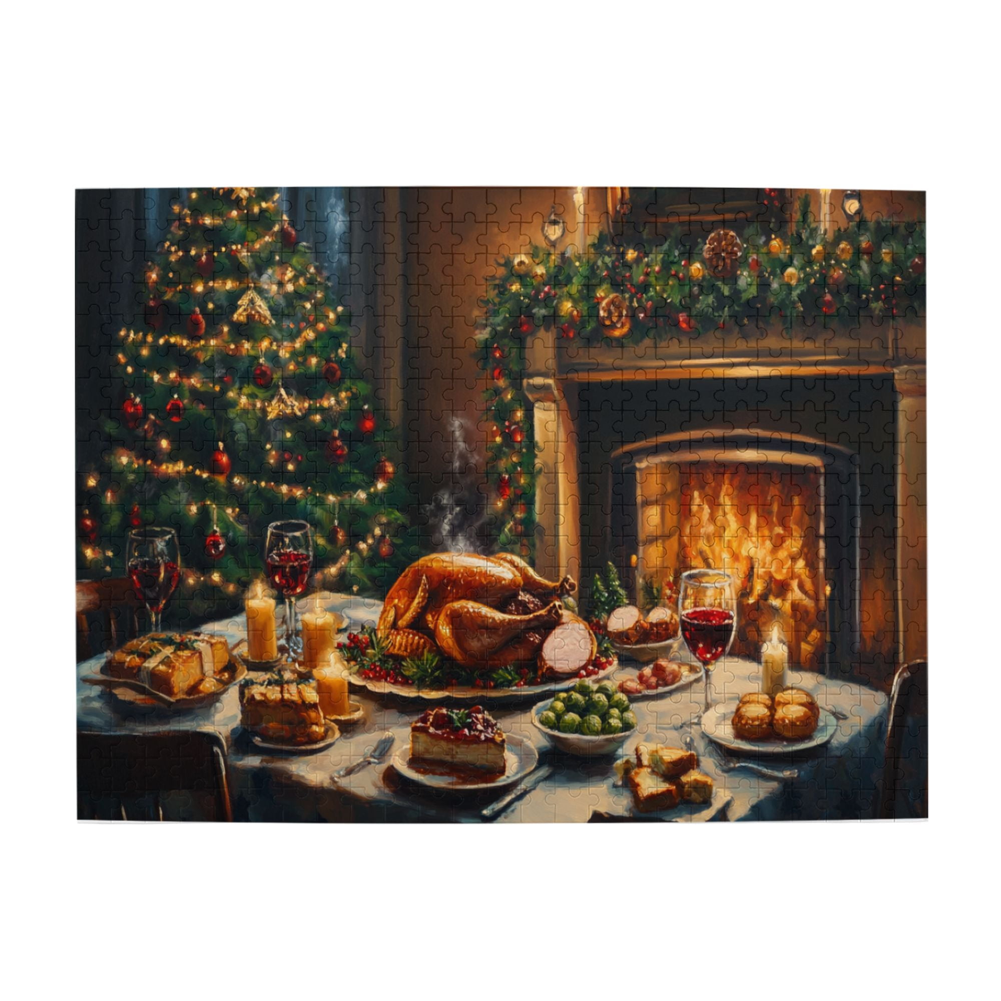 500 PCS Christmas Dinner Puzzles For Adults 500 Pieces,Challenging ...