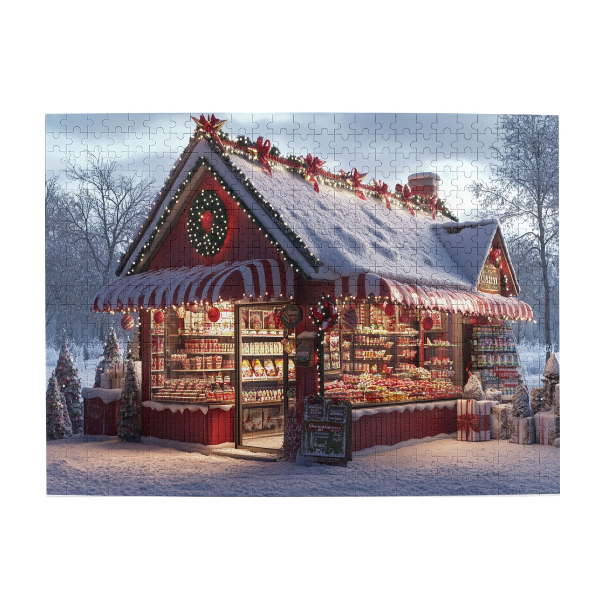 500 PCS Christmas Small Shop 500 piece puzzle for adults,Stress ...