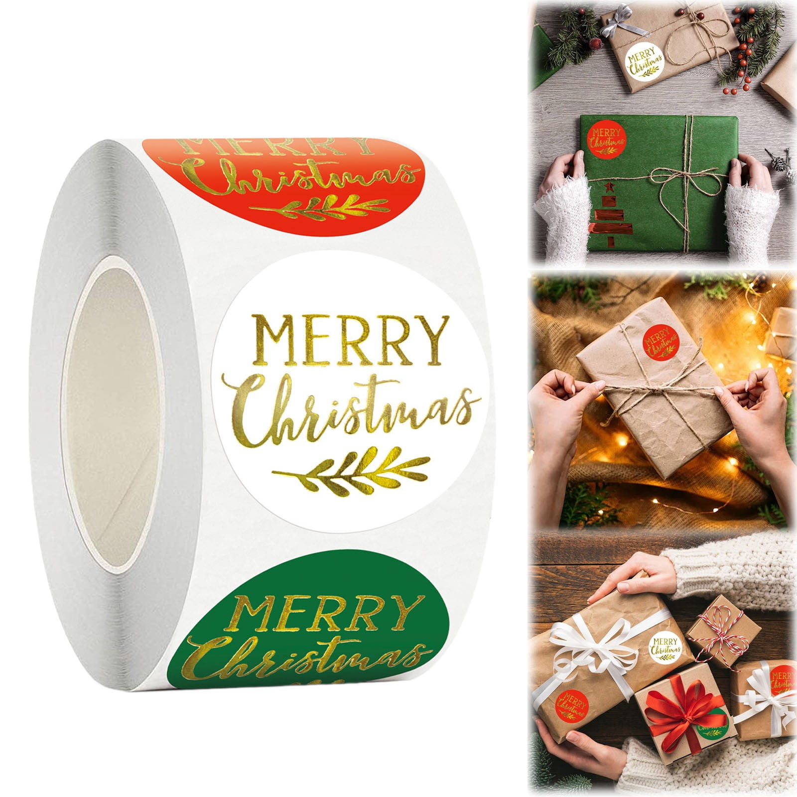 500 PCS Christmas Tags Stickers Adhesive Labels For Holiday Wrapping ...