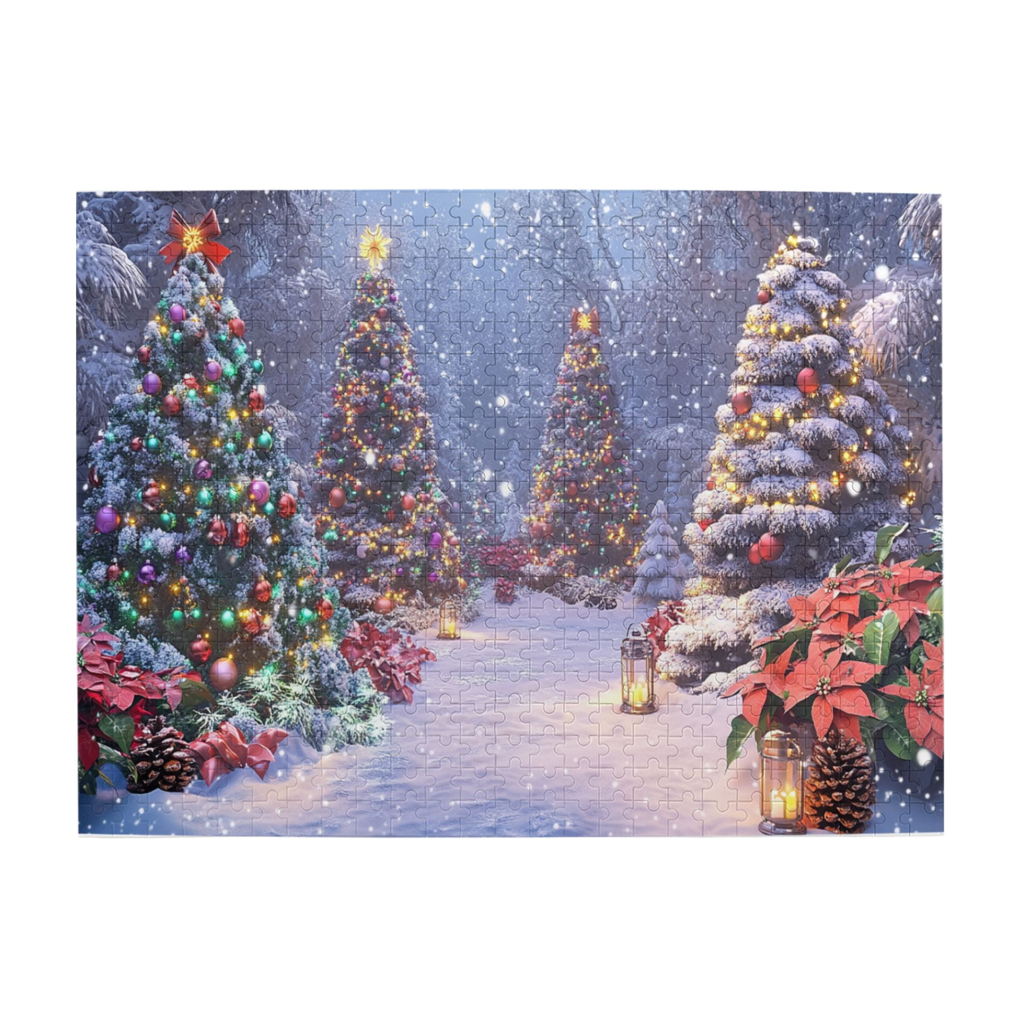 500 PCS Christmas Tree Forests Wooden Puzzles 500 Piece,Brain Challenge ...
