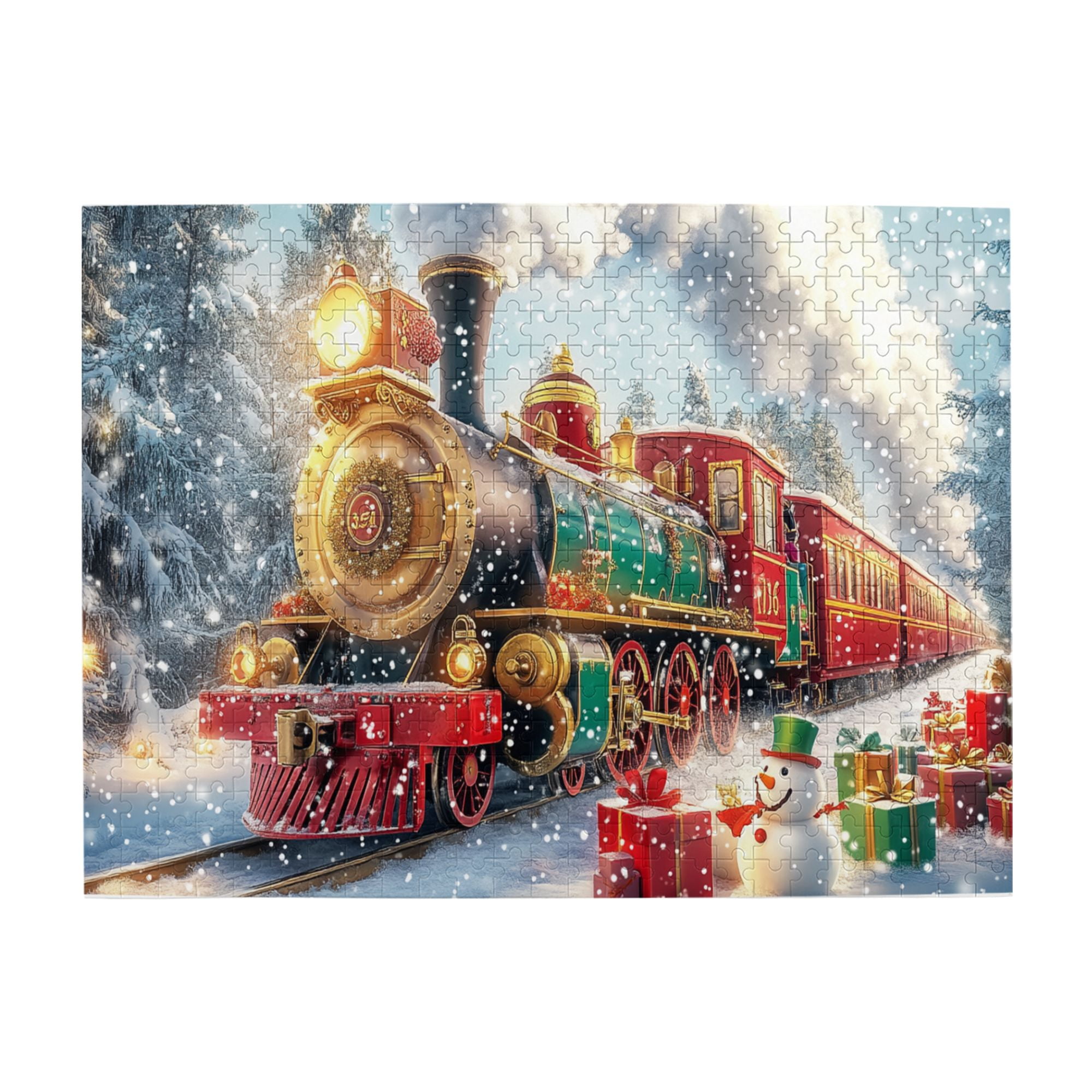 500 PCS Christmas train Wooden puzzles for adults 500 pieces,Unique and ...