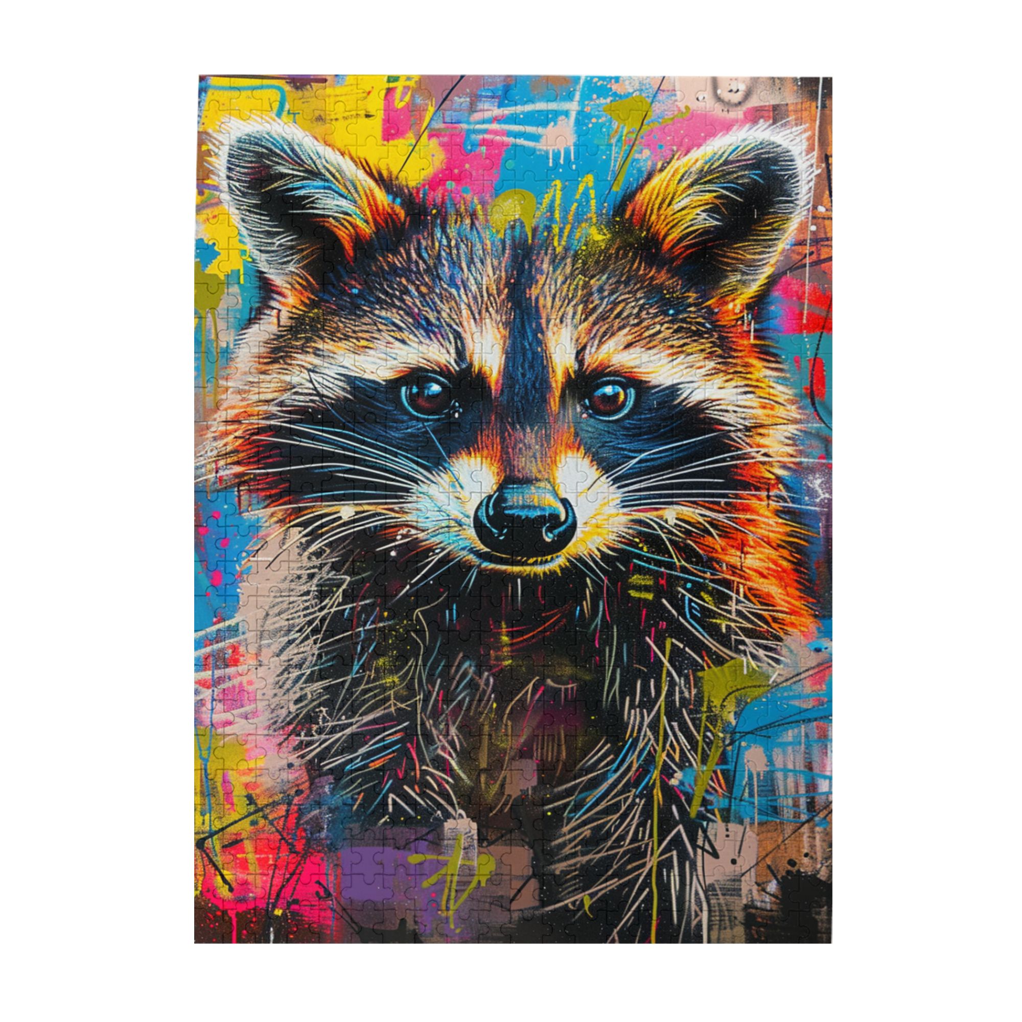 500 PCS Colorful Raccoon Graffiti Puzzles For Adults 500 Pieces,Brain ...