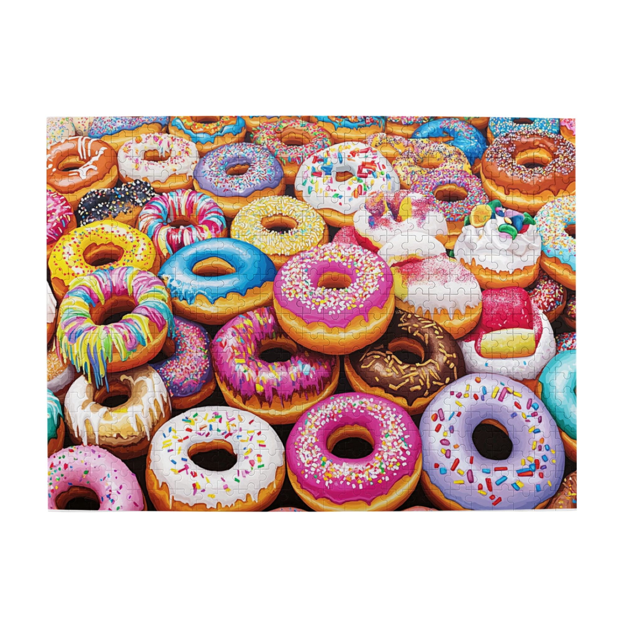 500 PCS Colorful donuts jigsaw puzzles 500 pieces,Funny Conch scallop ...
