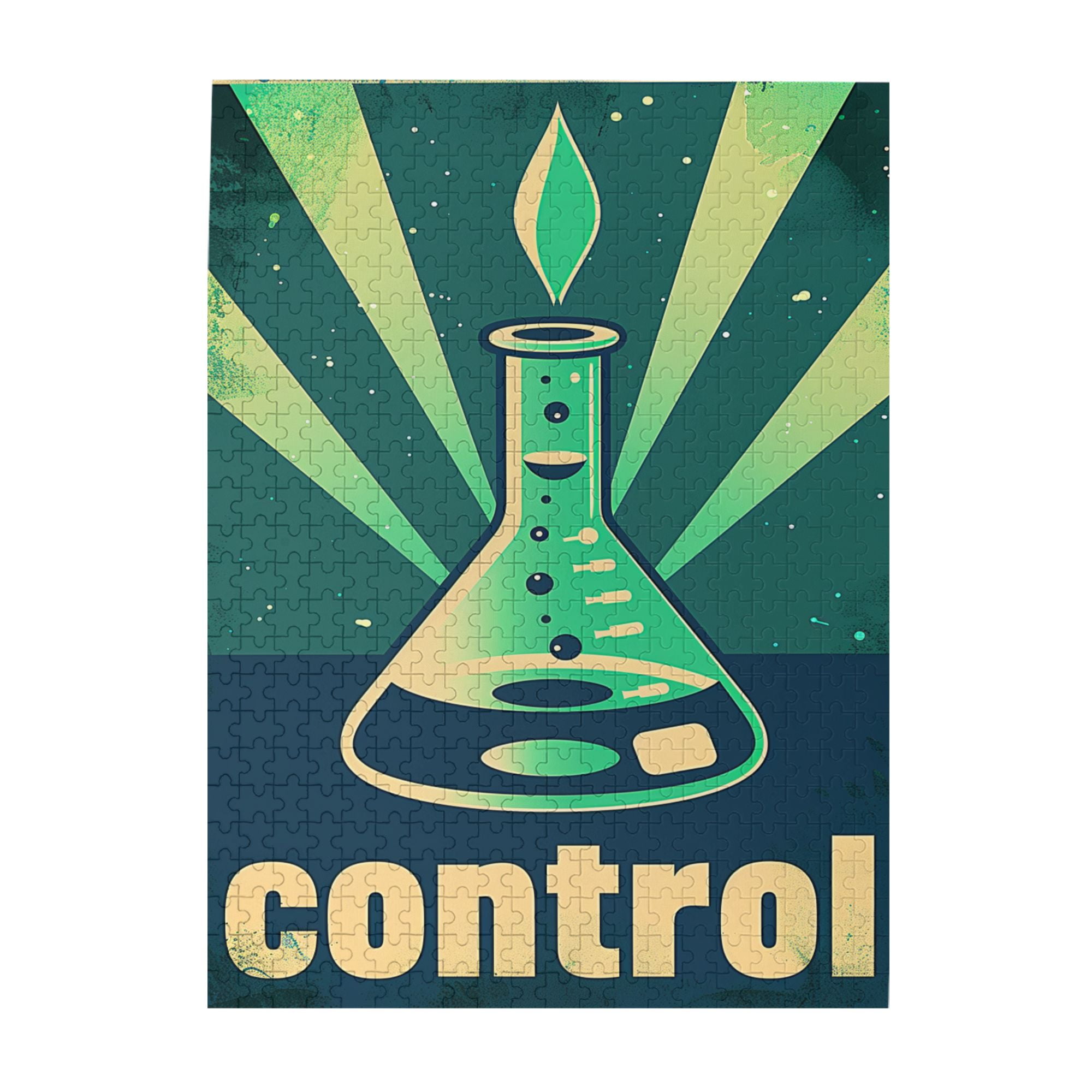 500 PCS Control Slogan Green Chemical Vessels Wooden Puzzle 500 Piece ...