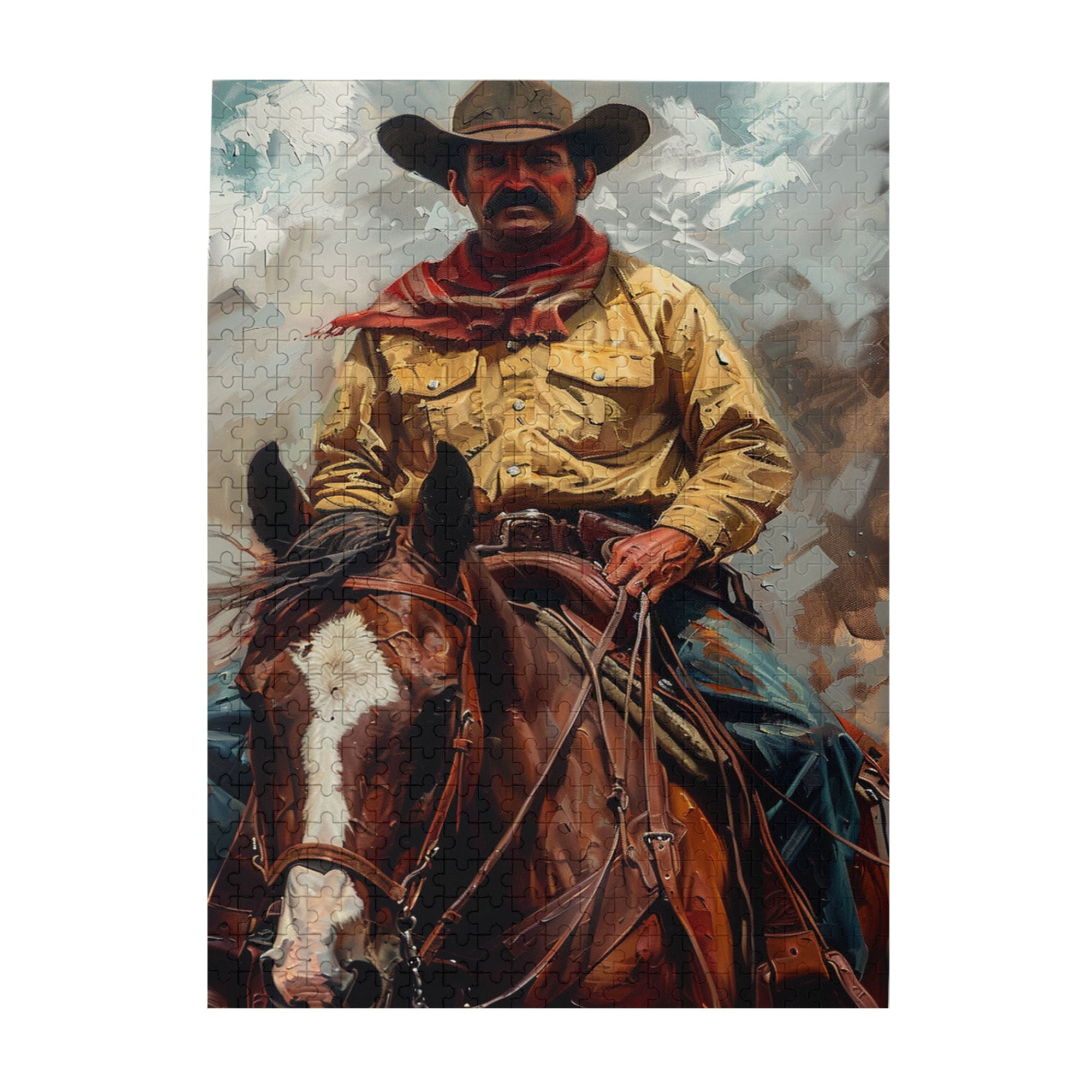 500 PCS Cowboy On Horseback - 500 Piece Vintage Jigsaw Puzzles,Unique ...