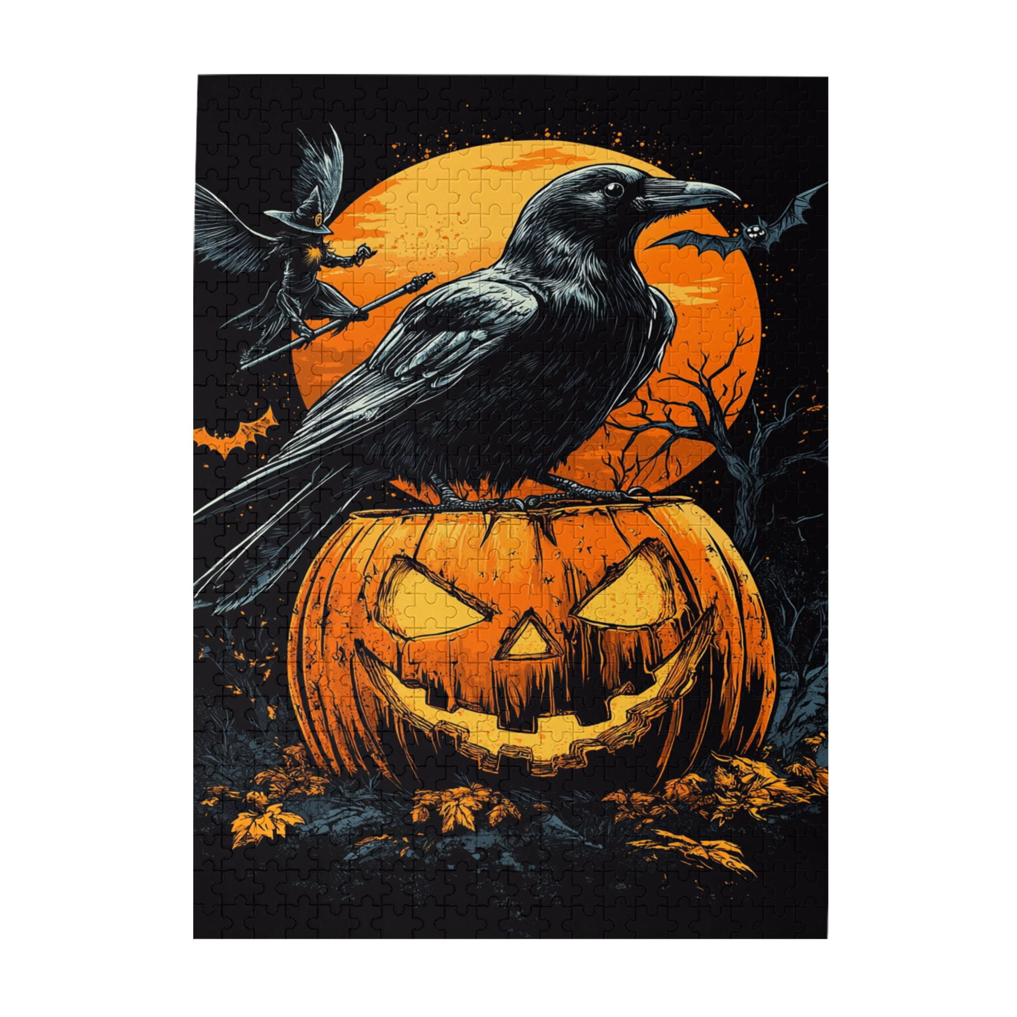 500 PCS Crow Pumpkin Head - 500 Piece Family Jigsaw Puzzle,Unique And ...