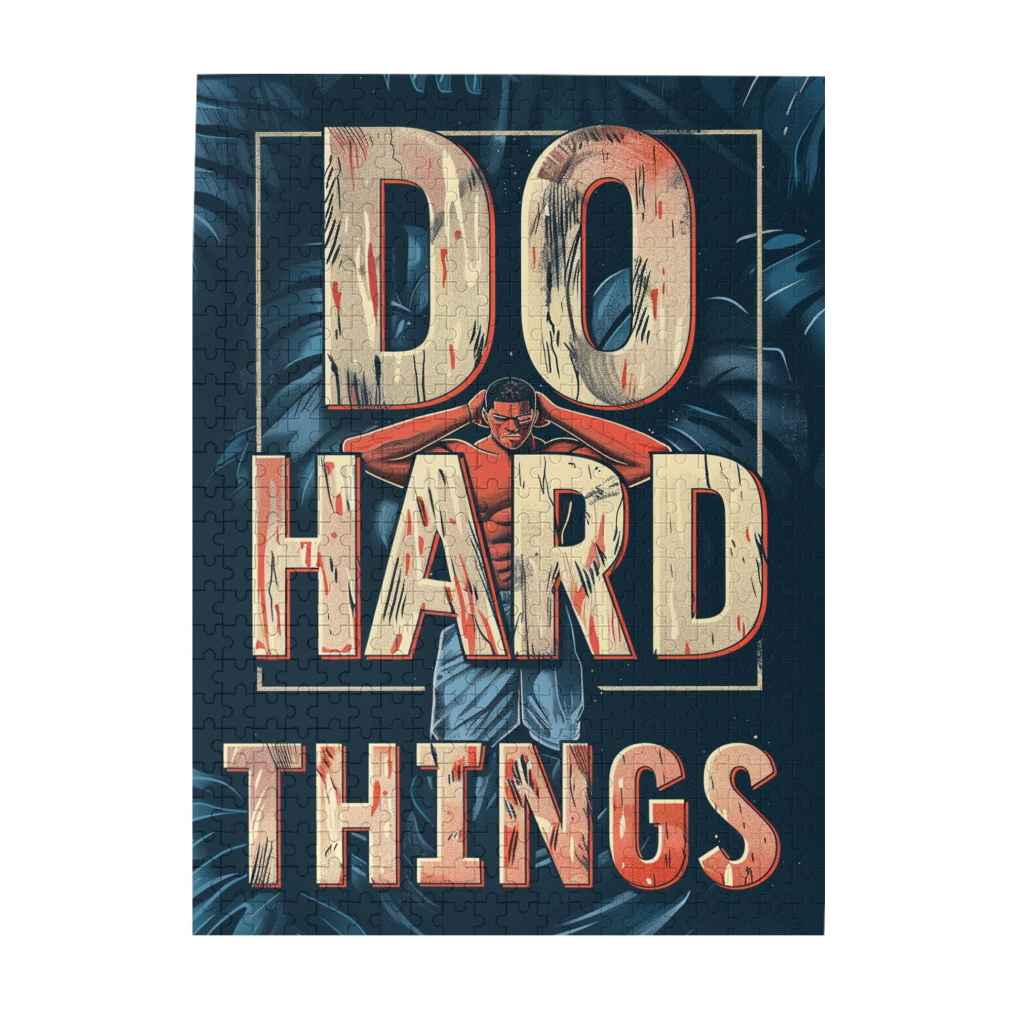 500 PCS Do Hard Things Slogan Bodybuilder Jigsaw Puzzles 500 Pieces ...