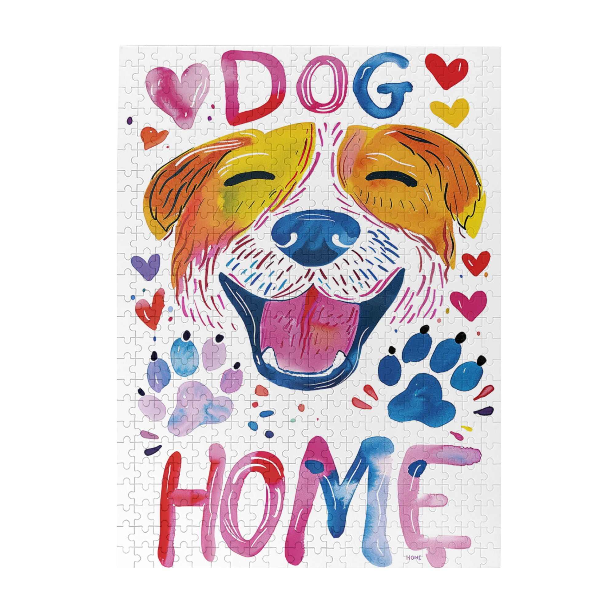 500 PCS Dog Home Slogan Funny Puppy 500 Piece Wooden Puzzles,Stress ...
