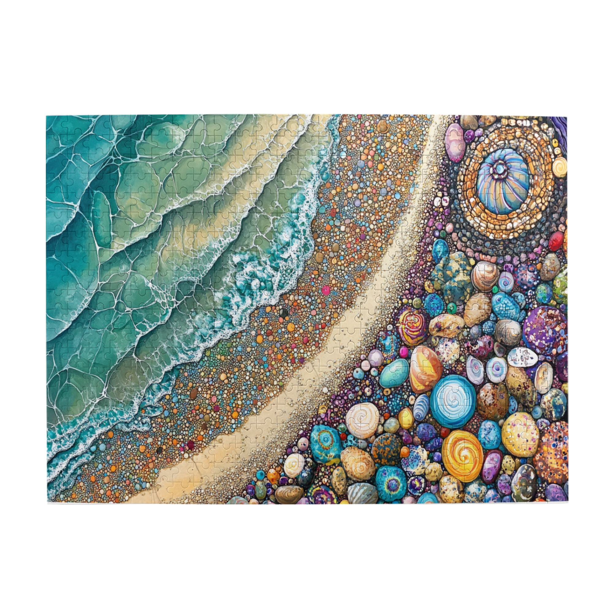 500 PCS Enchanting Beach pebbles puzzles for adults 500 pieces,Stress ...