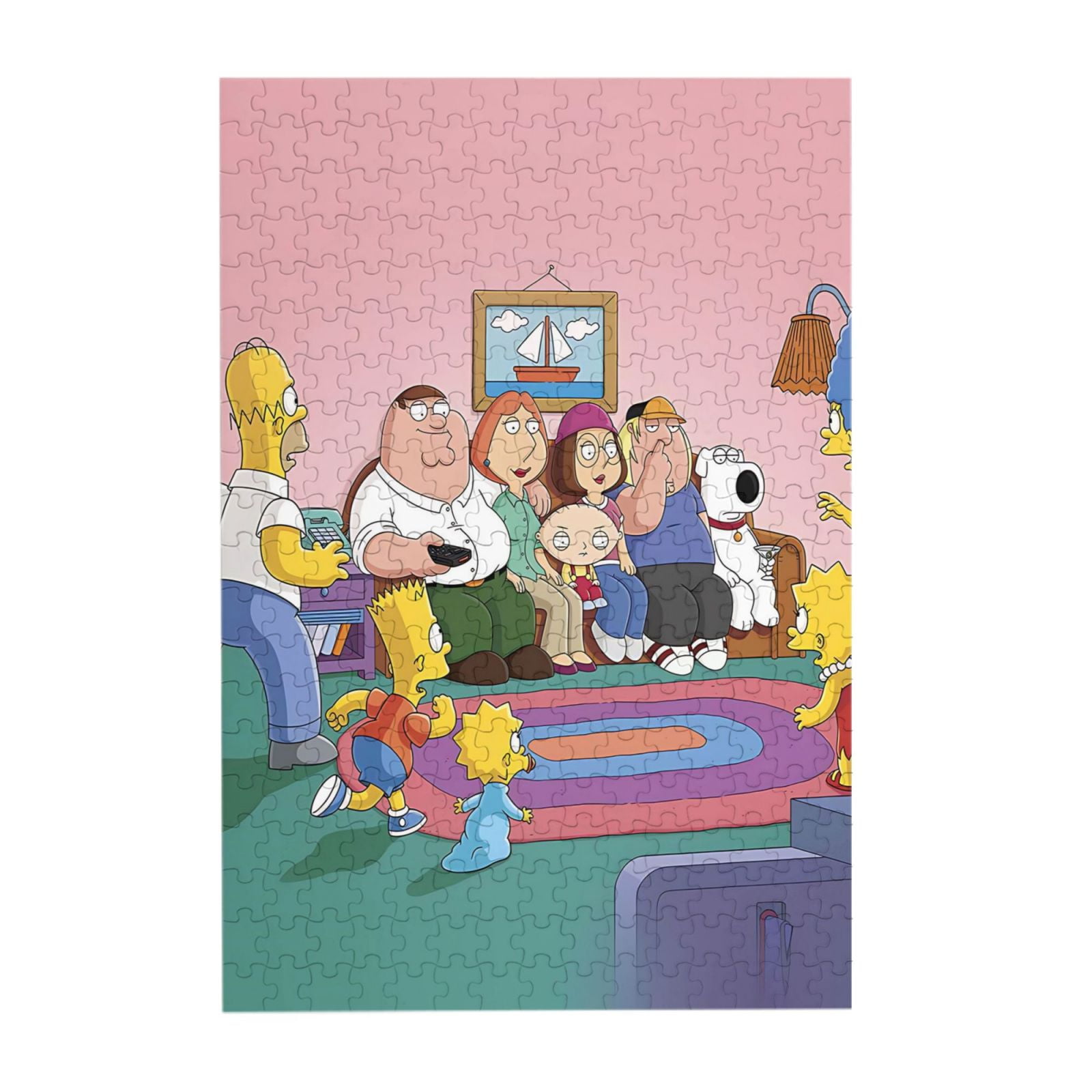 500 PCS Fam-ily Guy Jigsaw Puzzles Novelty Jigsaw Puzzle Cartoon ...