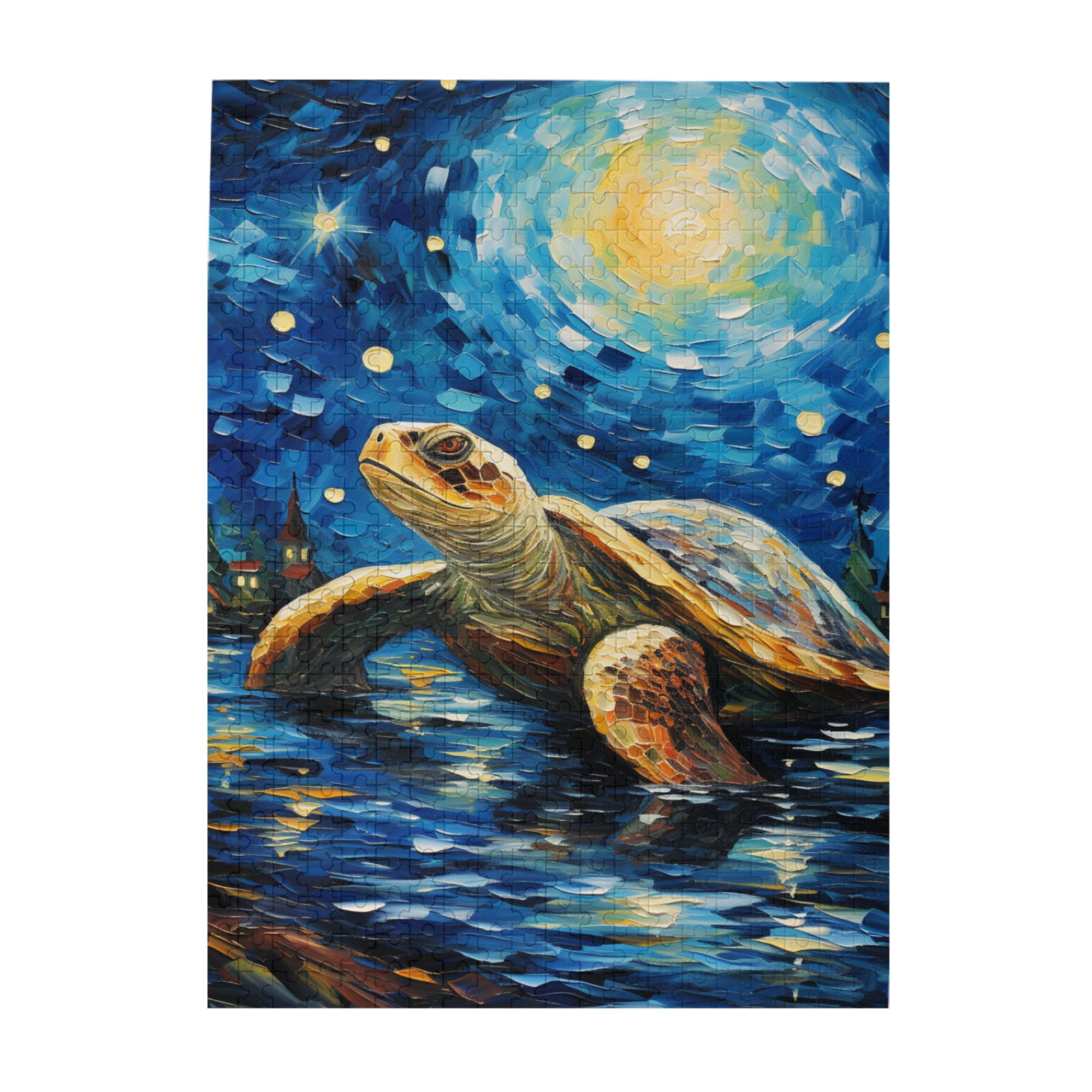 500 PCS Fantasy Starry Sky Sea Turtle 500 Piece Vibrant Jigsaw,Unique ...