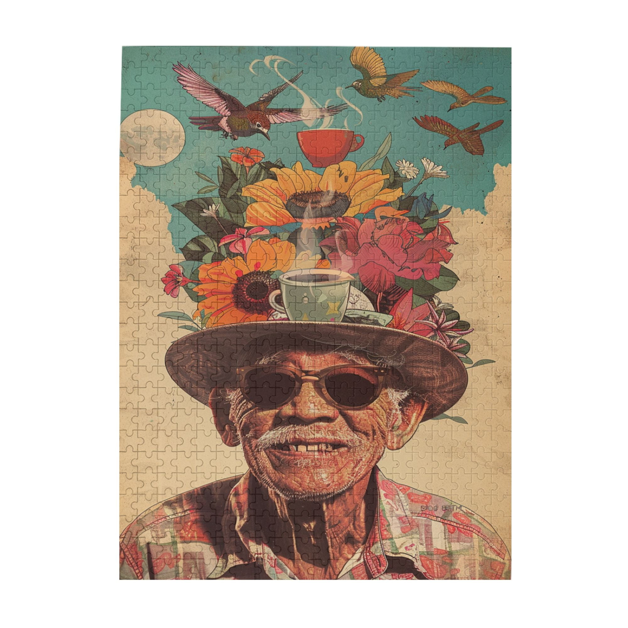 500 PCS Fun Elderly Wooden Puzzles 500 Piece,Vintage color whimsical ...