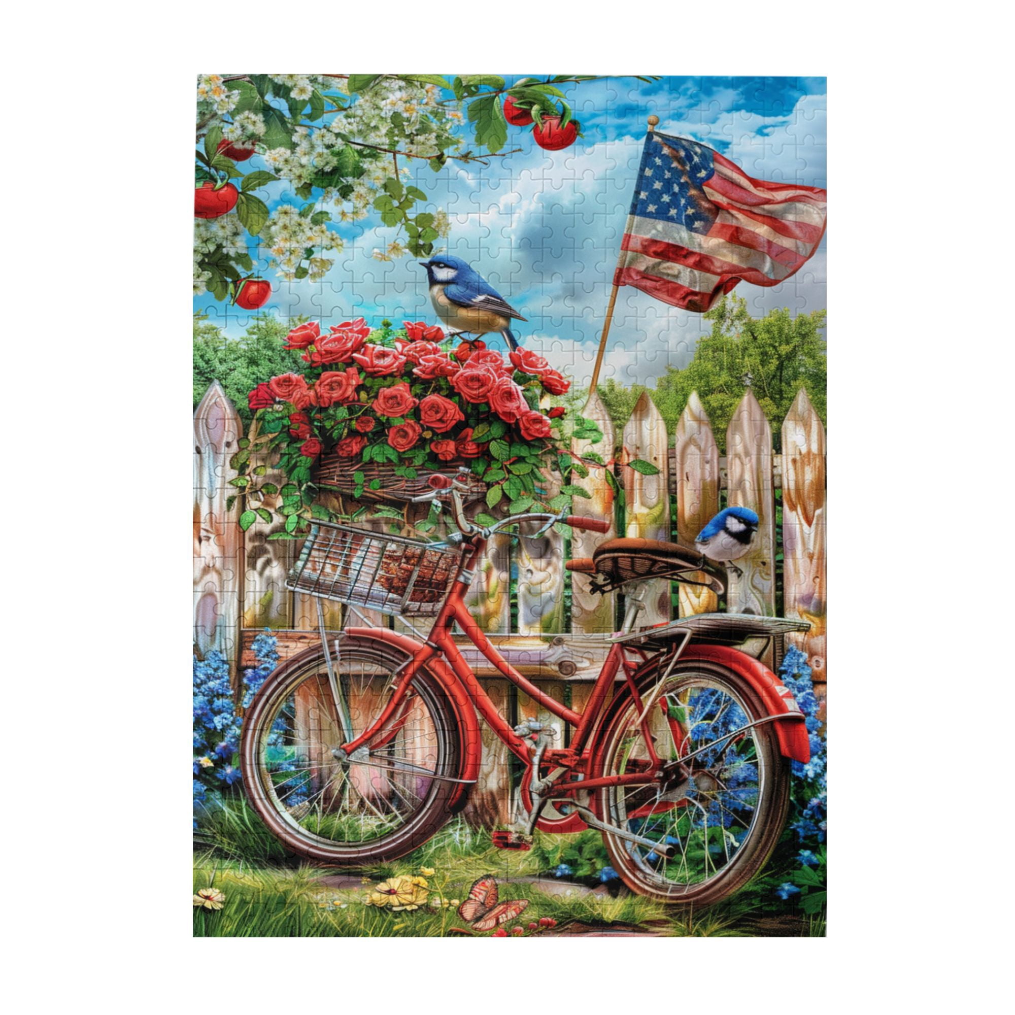 500 PCS Garden Bike & Star Spangled Banner 500 piece puzzle for adults ...