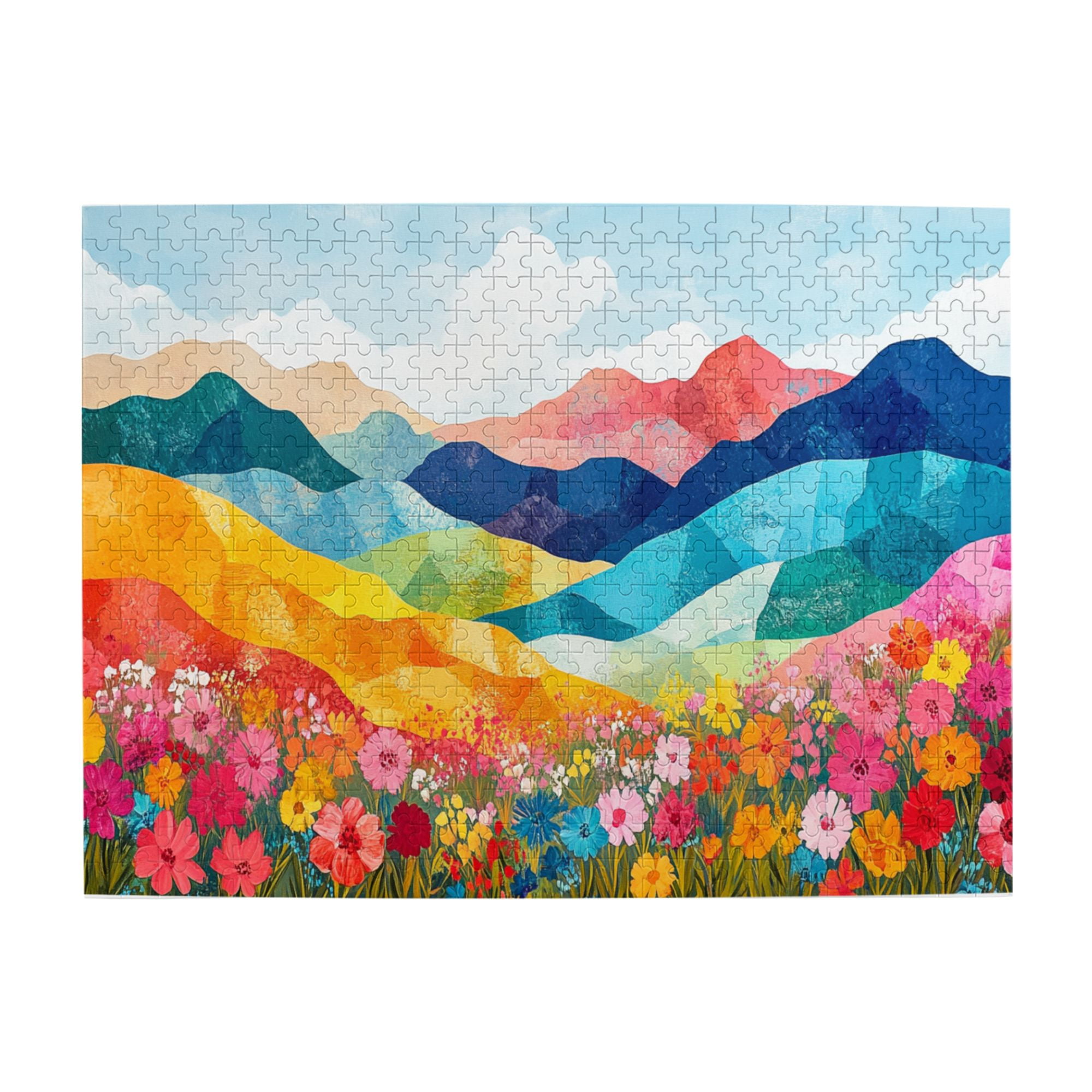 500 PCS Garden On The Hill 500 Piece Colorful Jigsaw Puzzles,Puzzles ...