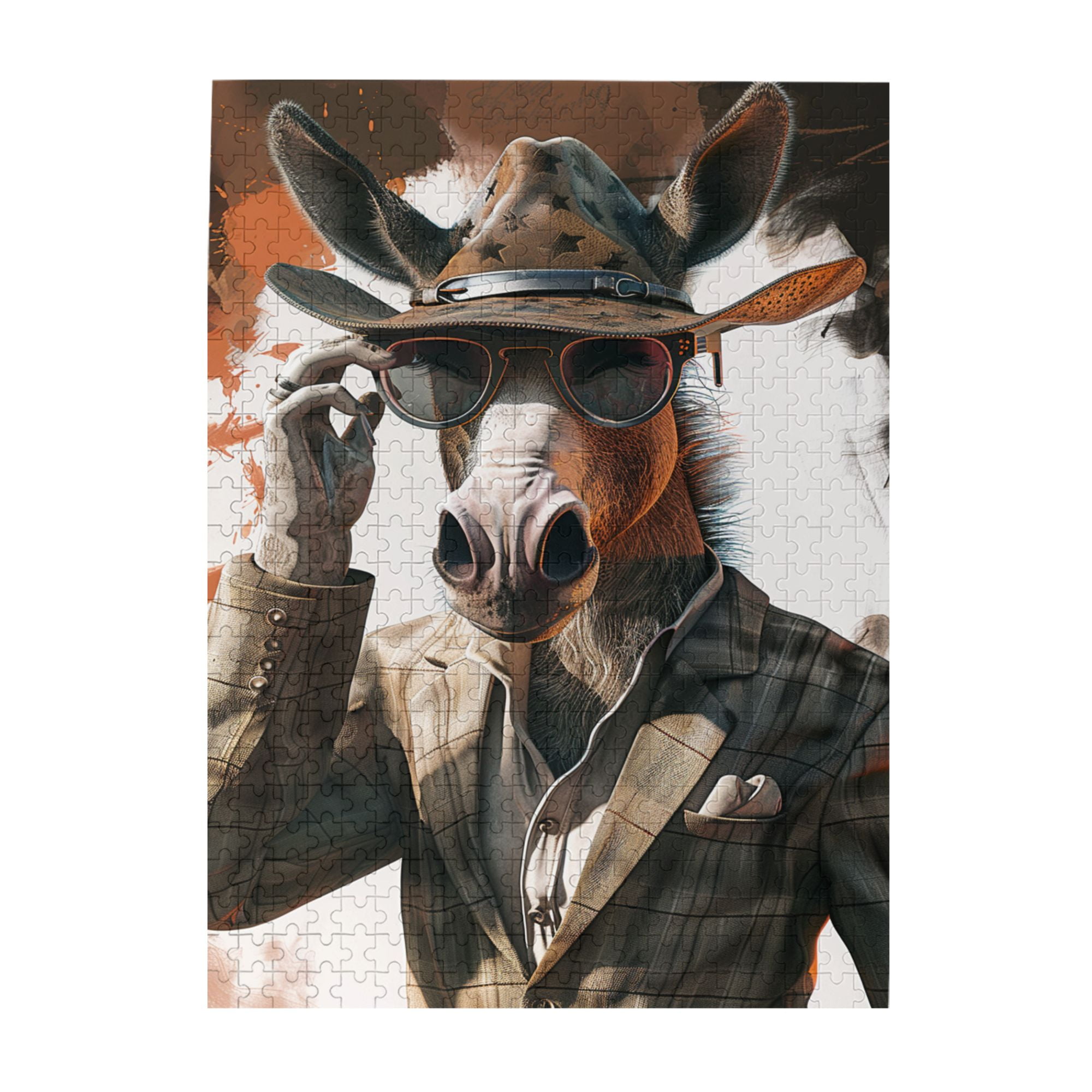 500 PCS Gentleman Horse Wearing Glasses - 500 Piece Funny Jigsaw ...