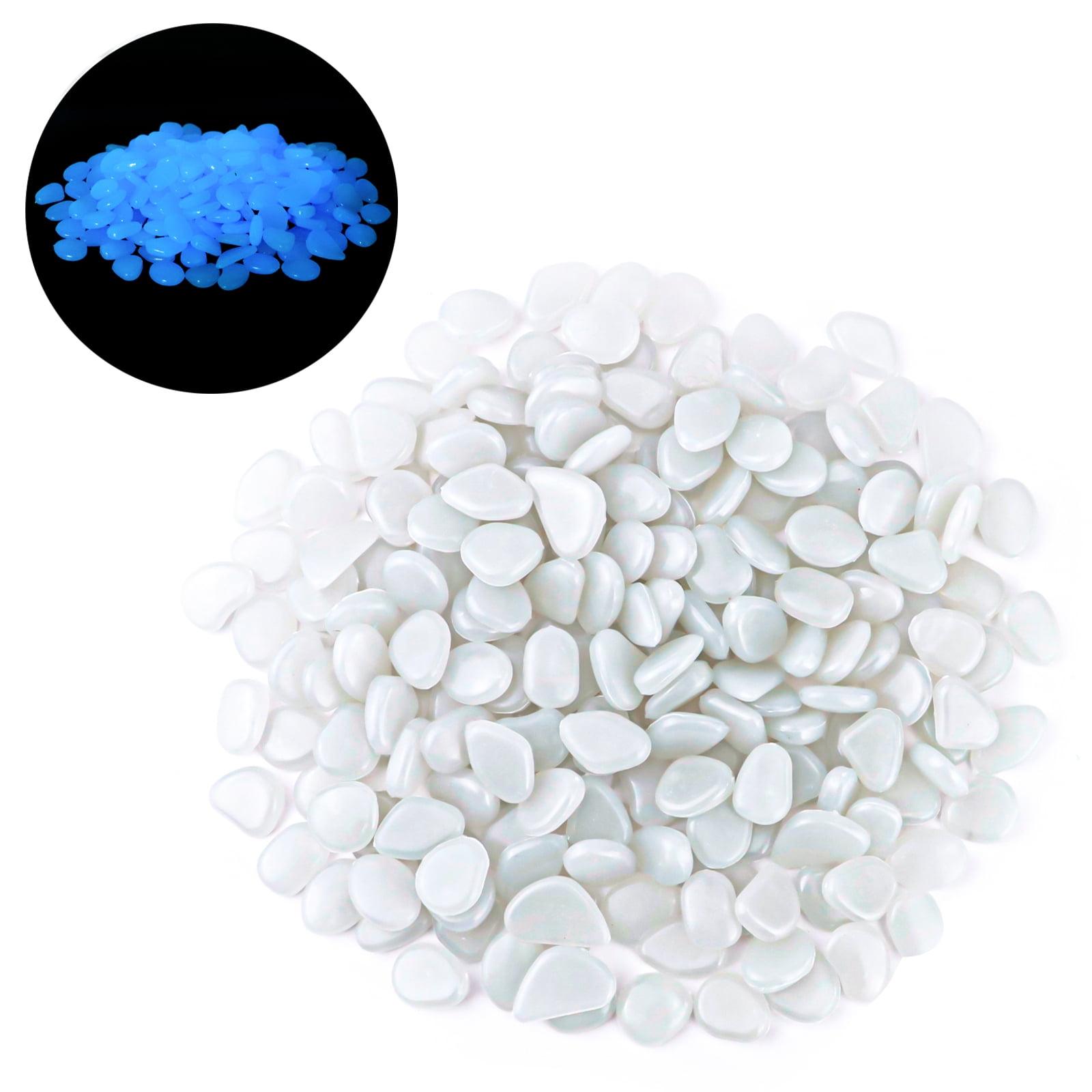 500 PCS Glow in The Dark Rocks, Decorative Luminous Stones, Glow ...