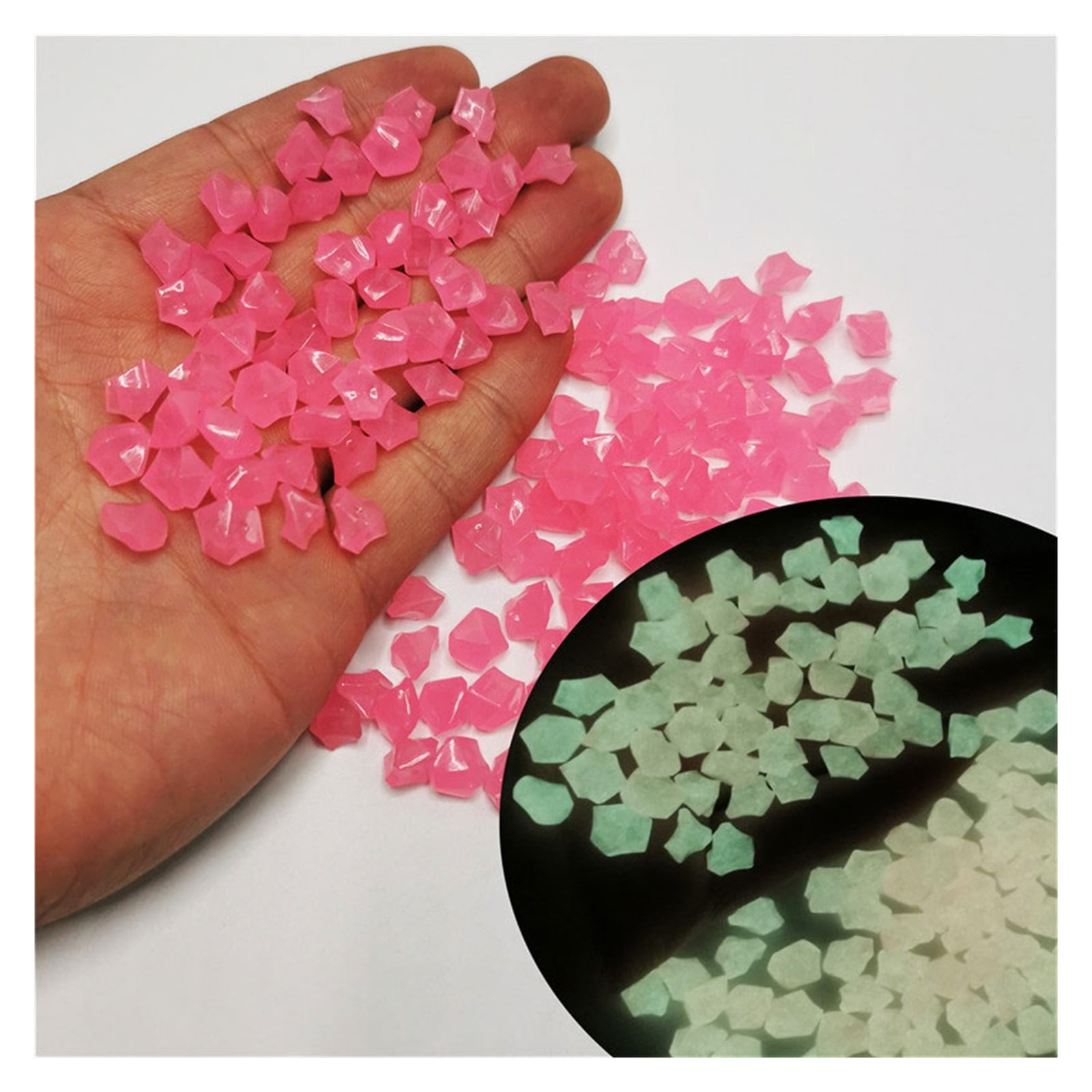 500 PCS Glow Stones, Glow Pebbles, Glow Stones for Outdoor Decoration ...