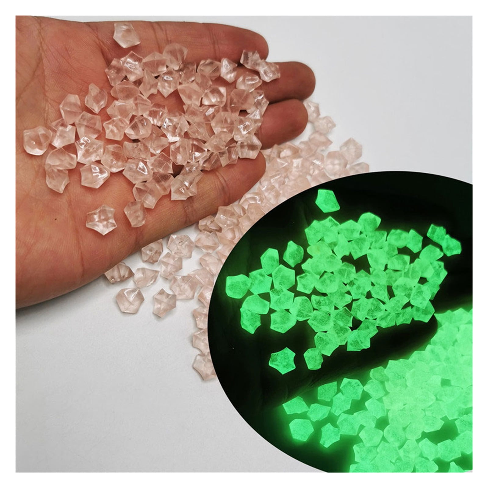 500 PCS Glow Stones, Glow Pebbles, Glow Stones for Outdoor Decoration ...