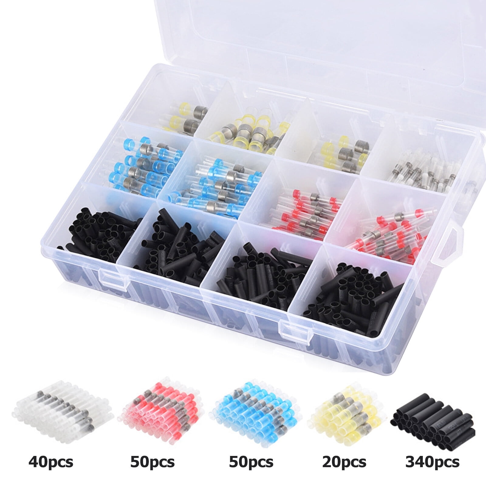 500 PCS Heat Shrink Wire Connectors Kit - Waterproof Solder Seal Butt ...
