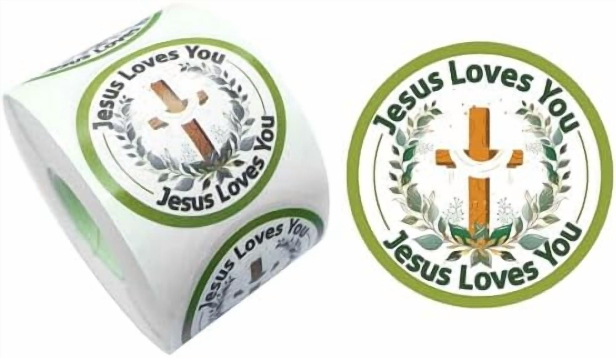 500 PCS Jesus Loves You Stickers, Jesus Loves Me Labels, Religious ...
