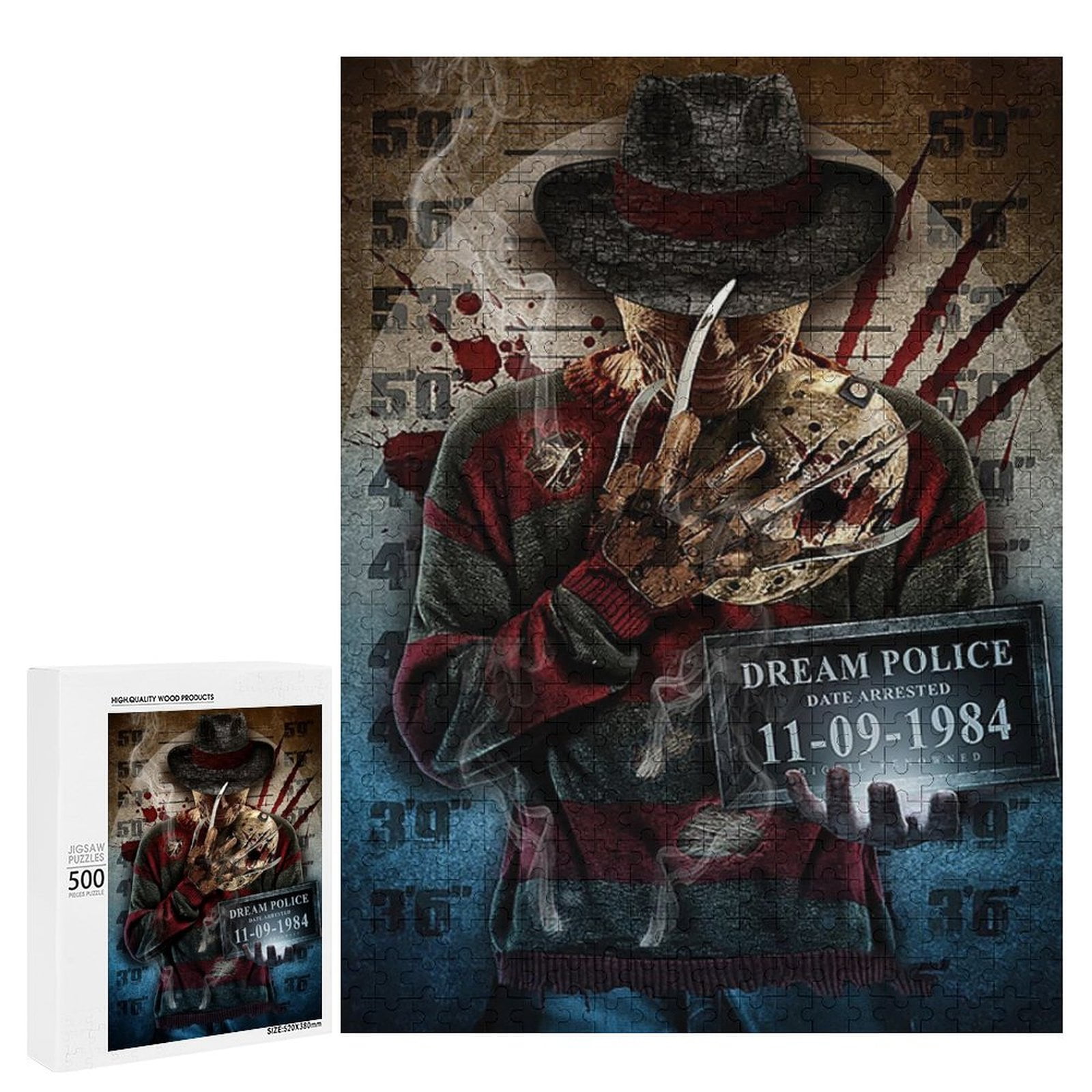 500 PCS Jigsaw Puzzle - Horror Freddy Krueger Puzzle Enthusiasts ...