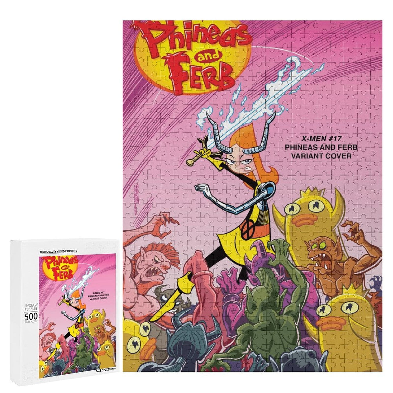 500 PCS Jigsaw Puzzle - Phineas And Ferb Puzzle Enthusiasts - Walmart.com