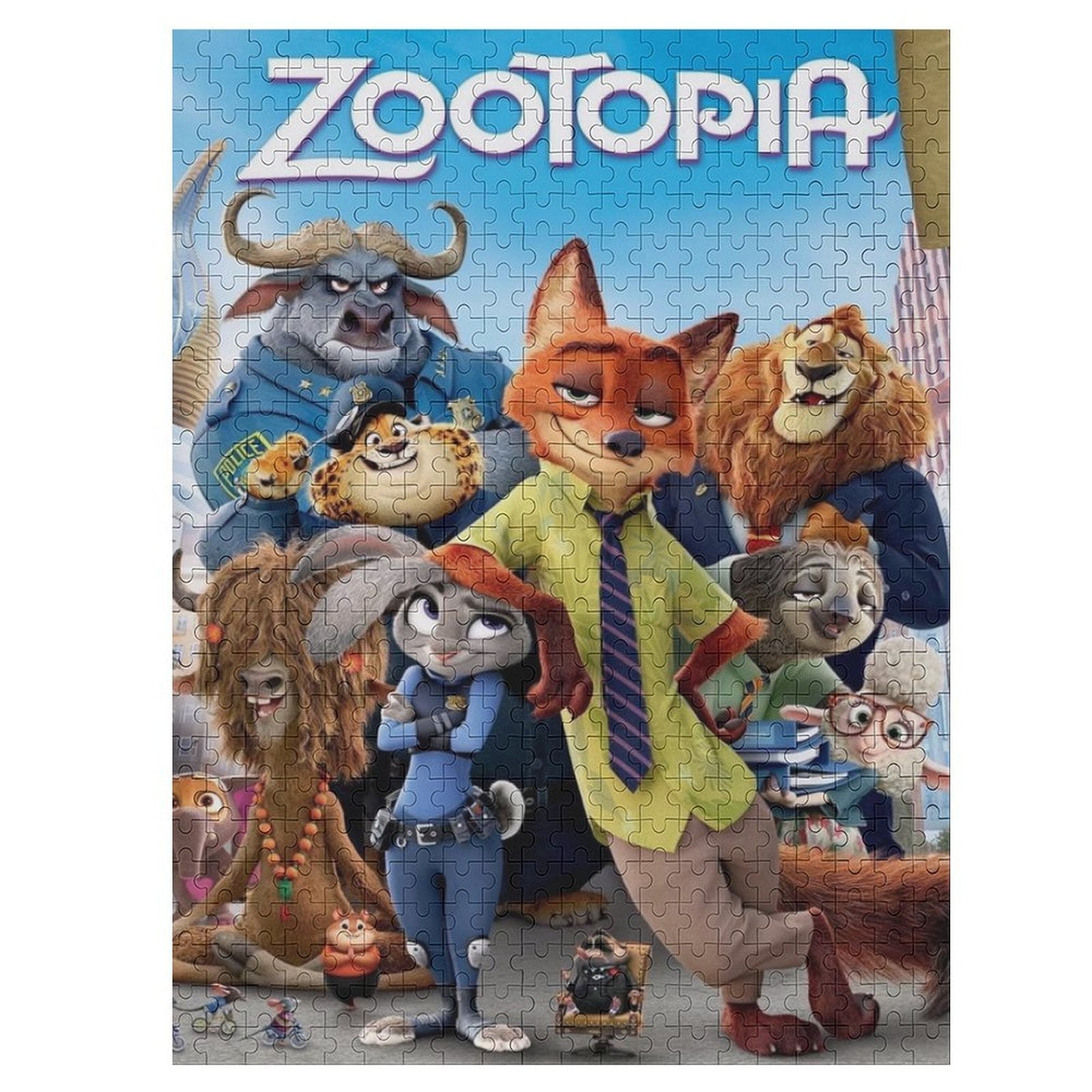 500 PCS Jigsaw Puzzle Zootopia Wooden Puzzle Challenging Game Fun ...