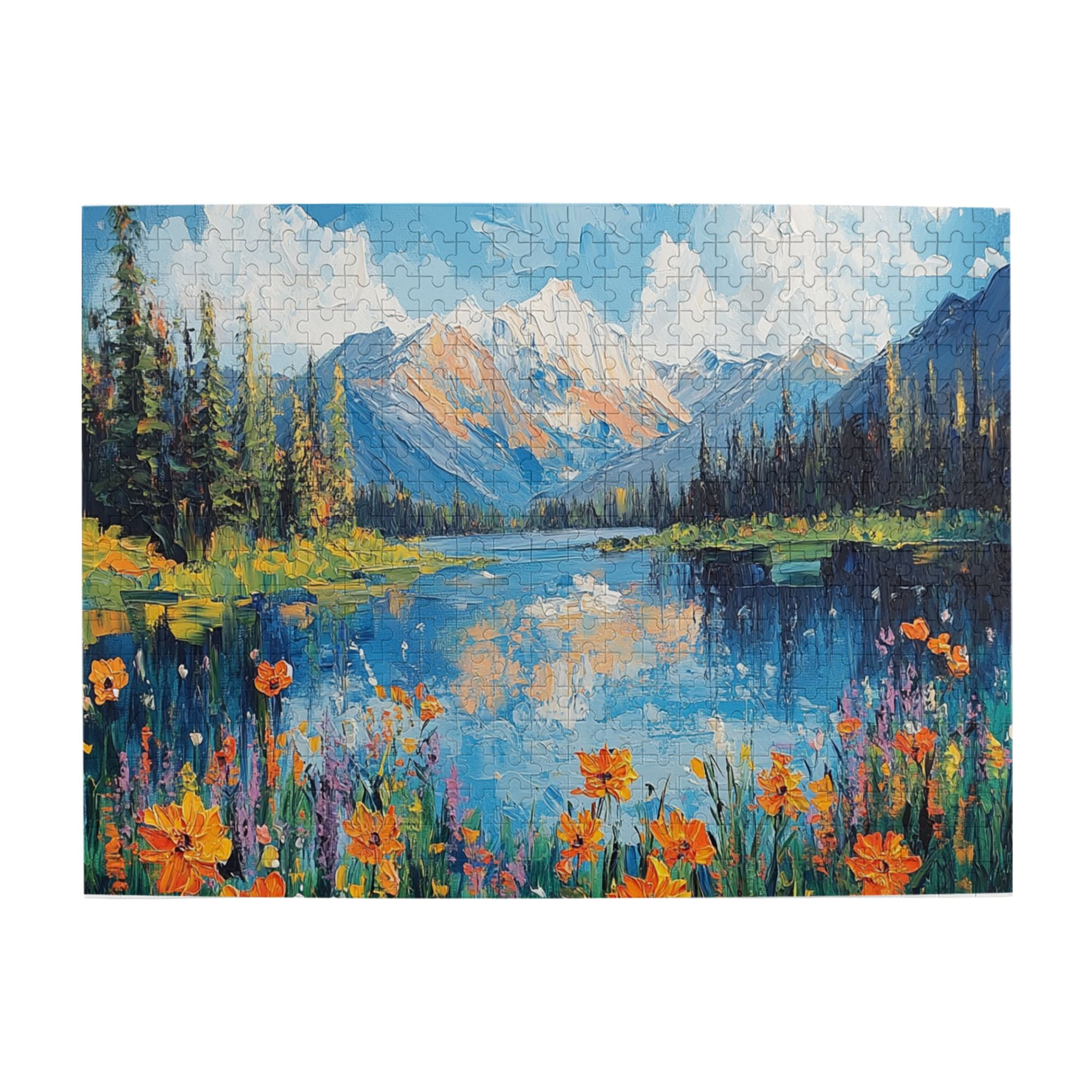 500 PCS Lake flower clusters 500 Piece Vibrant Jigsaw,Ideal for ...