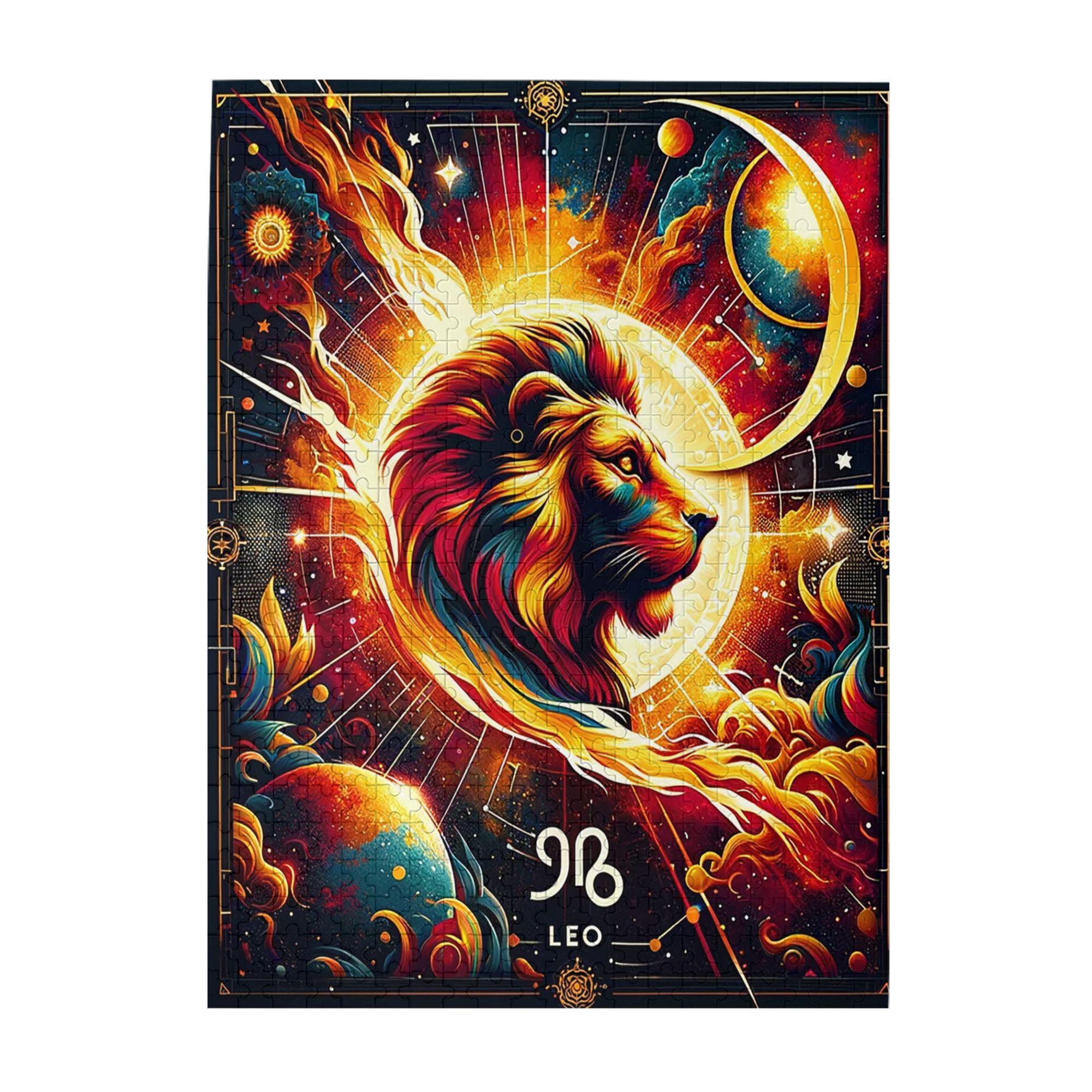 500 PCS Leo Zodiac Art Puzzles 500 Piece,Challenging Brain Exercise ...
