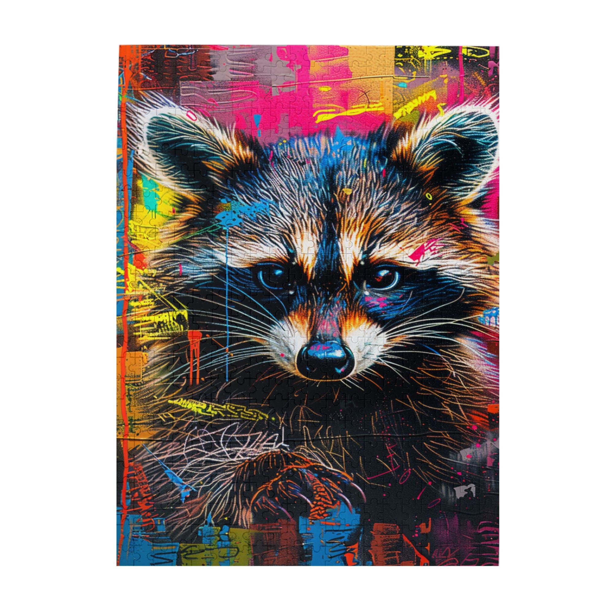 500 PCS Lovely Raccoon Graffiti Puzzles For Adults 500 Piece,Wonderful ...
