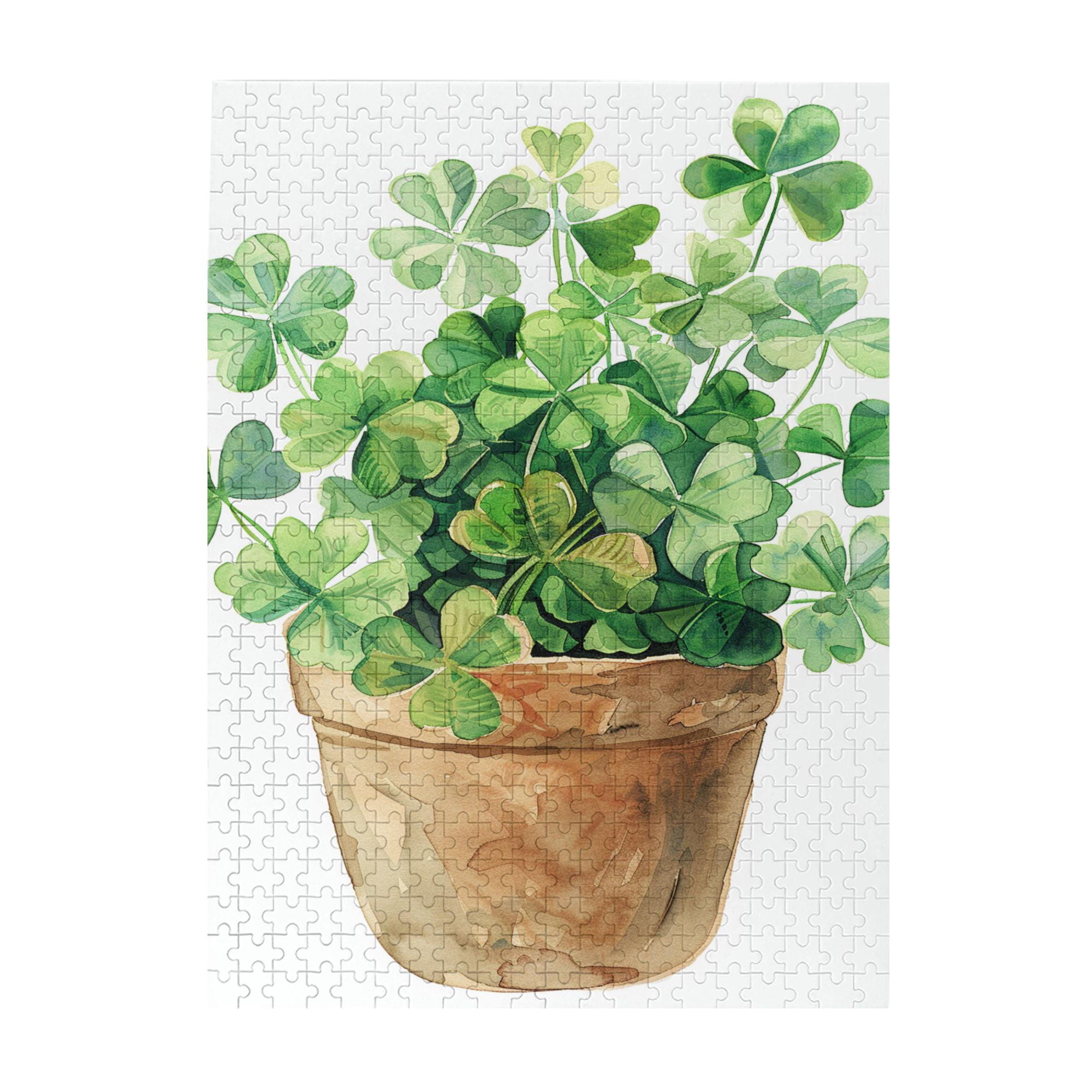 500 PCS Lucky Grass Potted Plant - 500 Piece Vibrant Jigsaw Puzzle ...