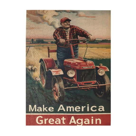 500 PCS Make America Great Again Campaign Slogan 500 Piece Wood Puzzle ...