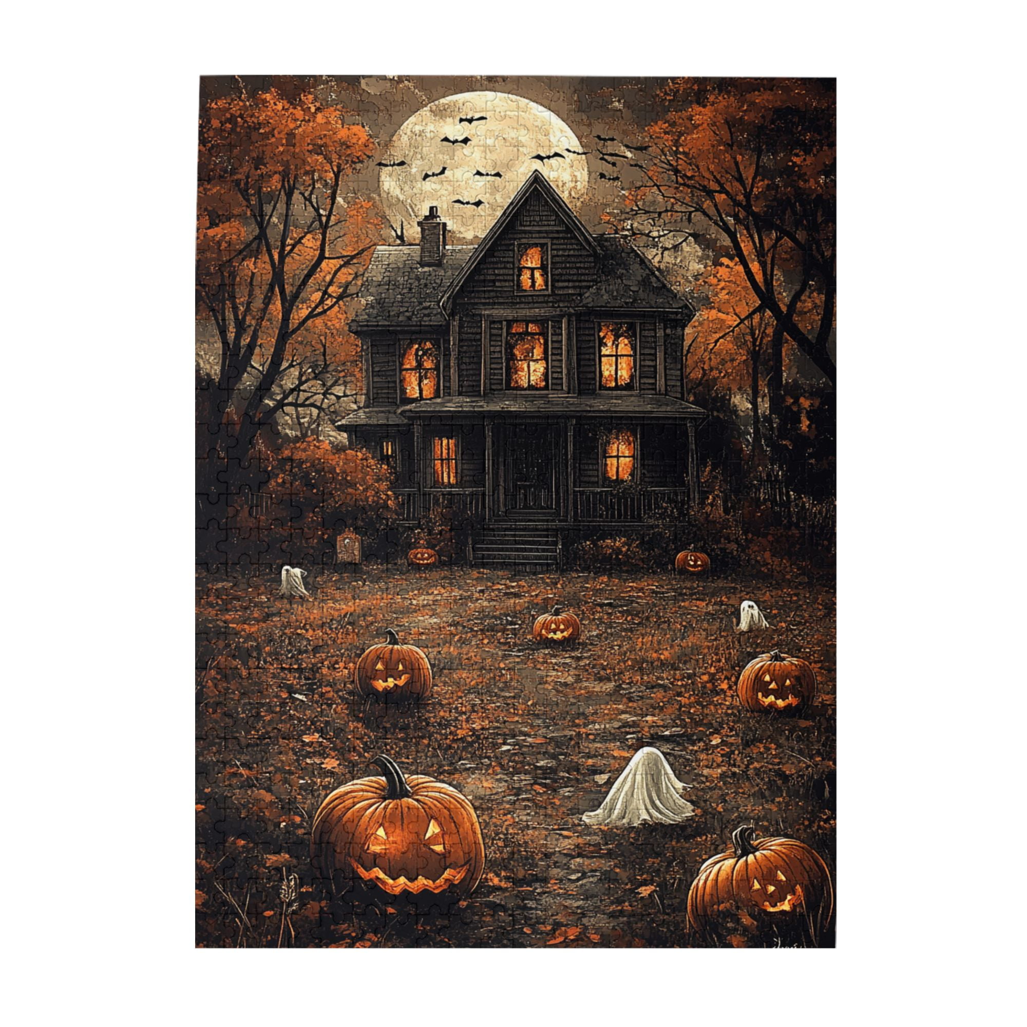 500 PCS Mysterious Moonlit Villa - 500 Piece Wooden Jigsaw Puzzles ...