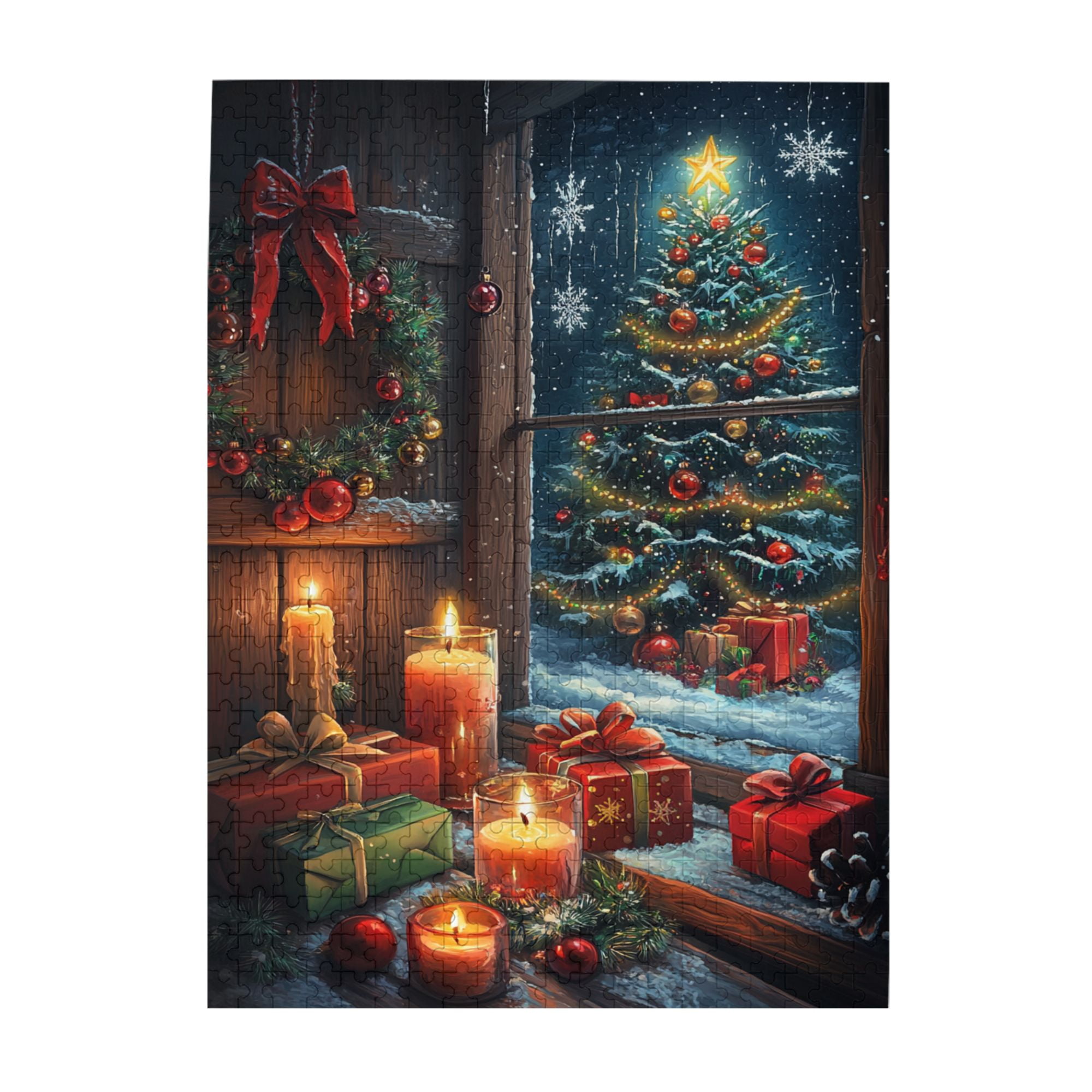 500 PCS 500 Pcs Jigsaw Puzzles Warm Christmas Decorating Room,Festival ...