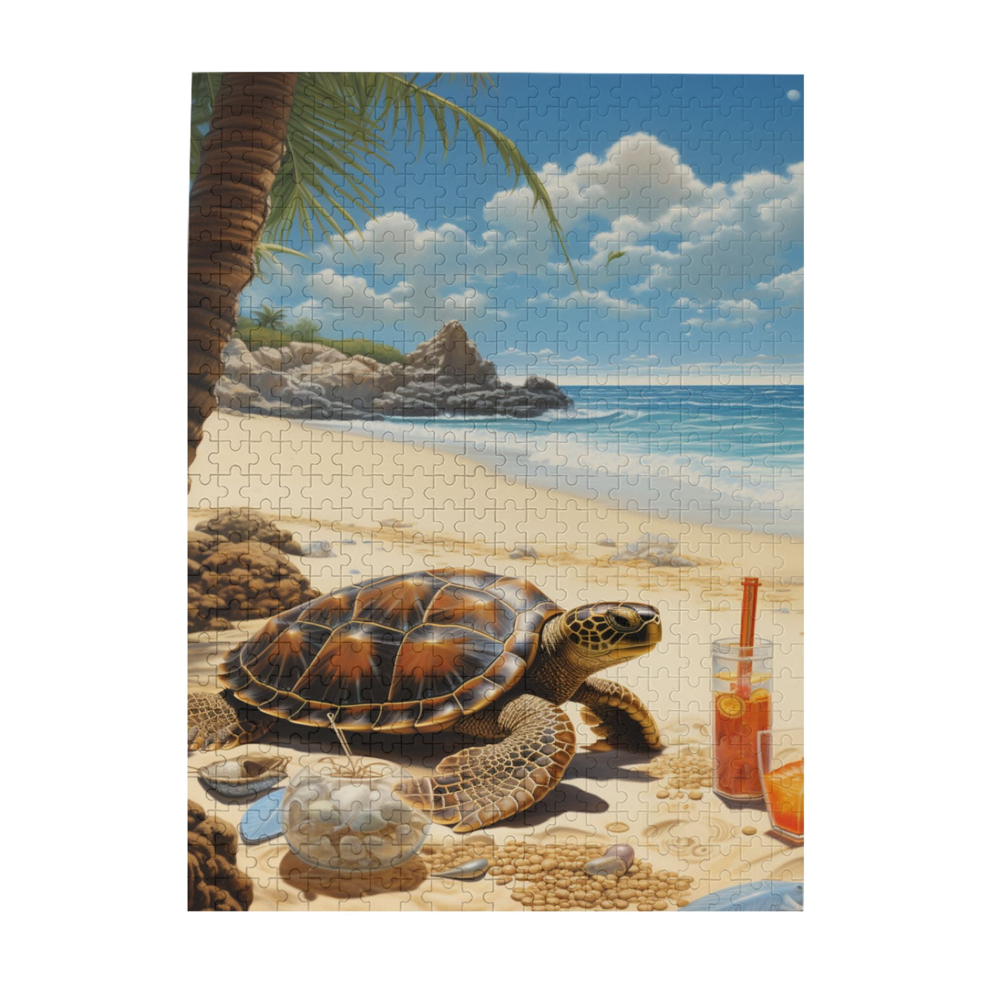 500 PCS 500 Piece Animal Jigsaw Puzzles Summer Time Of Sea Turtles ...