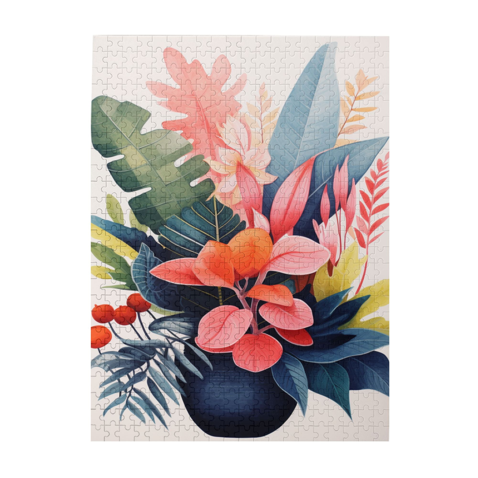 500 PCS 500 Piece Vibrant Jigsaw Puzzle Potted Plant Flower,Enjoy The ...