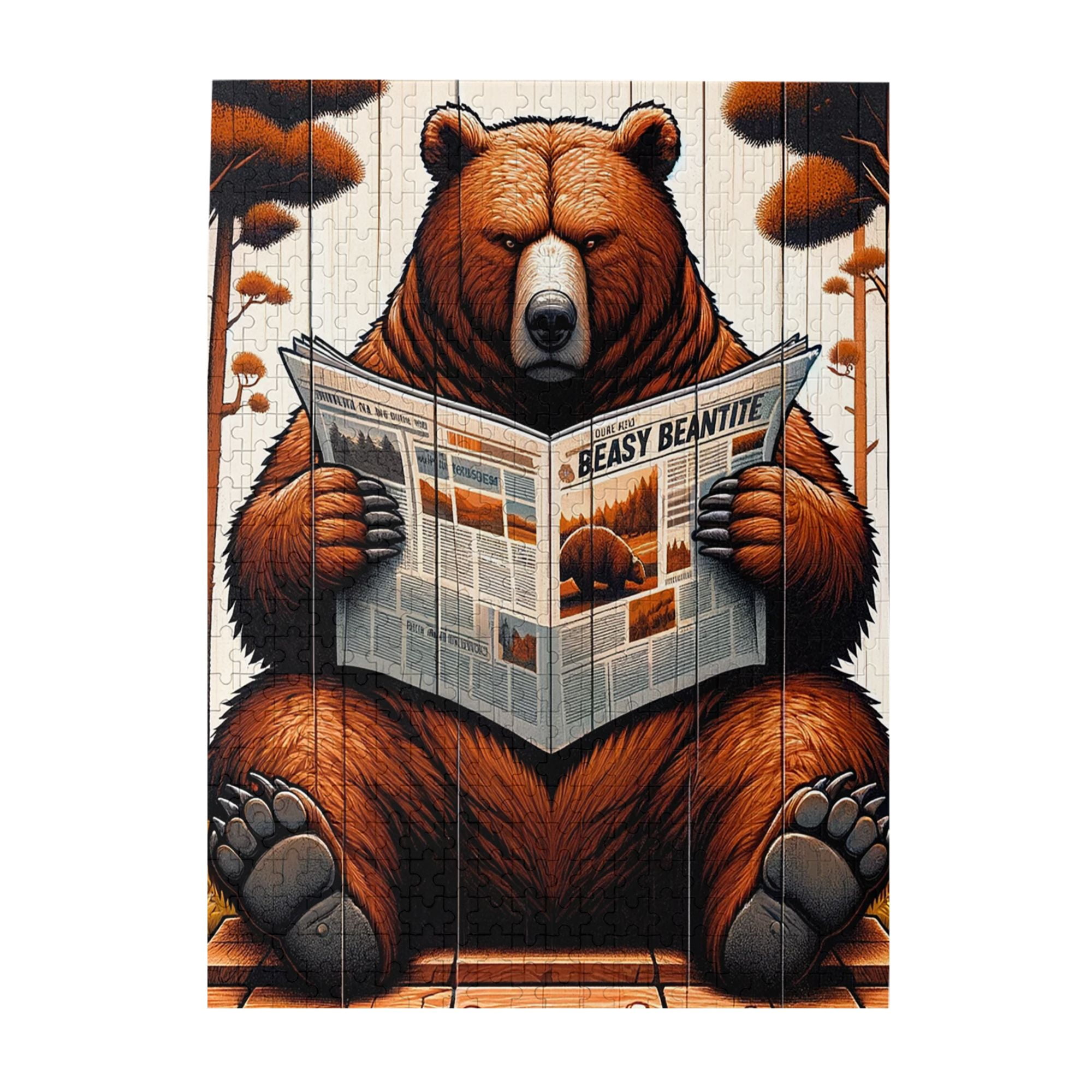 500 PCS 500 Piece Vibrant Jigsaw Reading Time of Brown Bear,Relieve ...