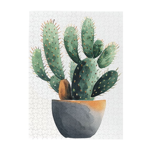 500 PCS Potted Cactus 500 Piece Vibrant Jigsaw Puzzle,Enjoy The Puzzle ...