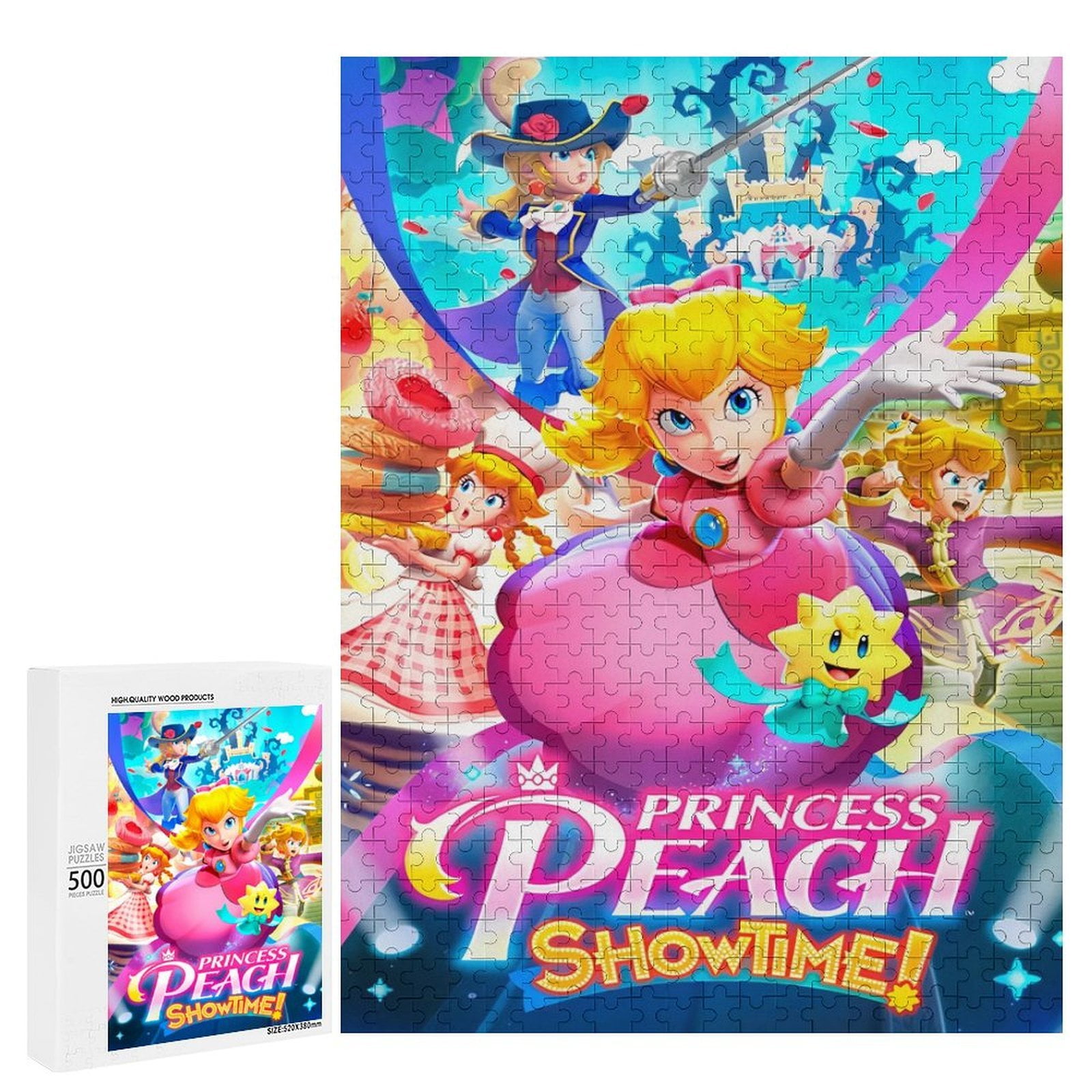 500 PCS Puzzle for Adults - Super Mario Princess Peach Jigsaw Puzzle ...