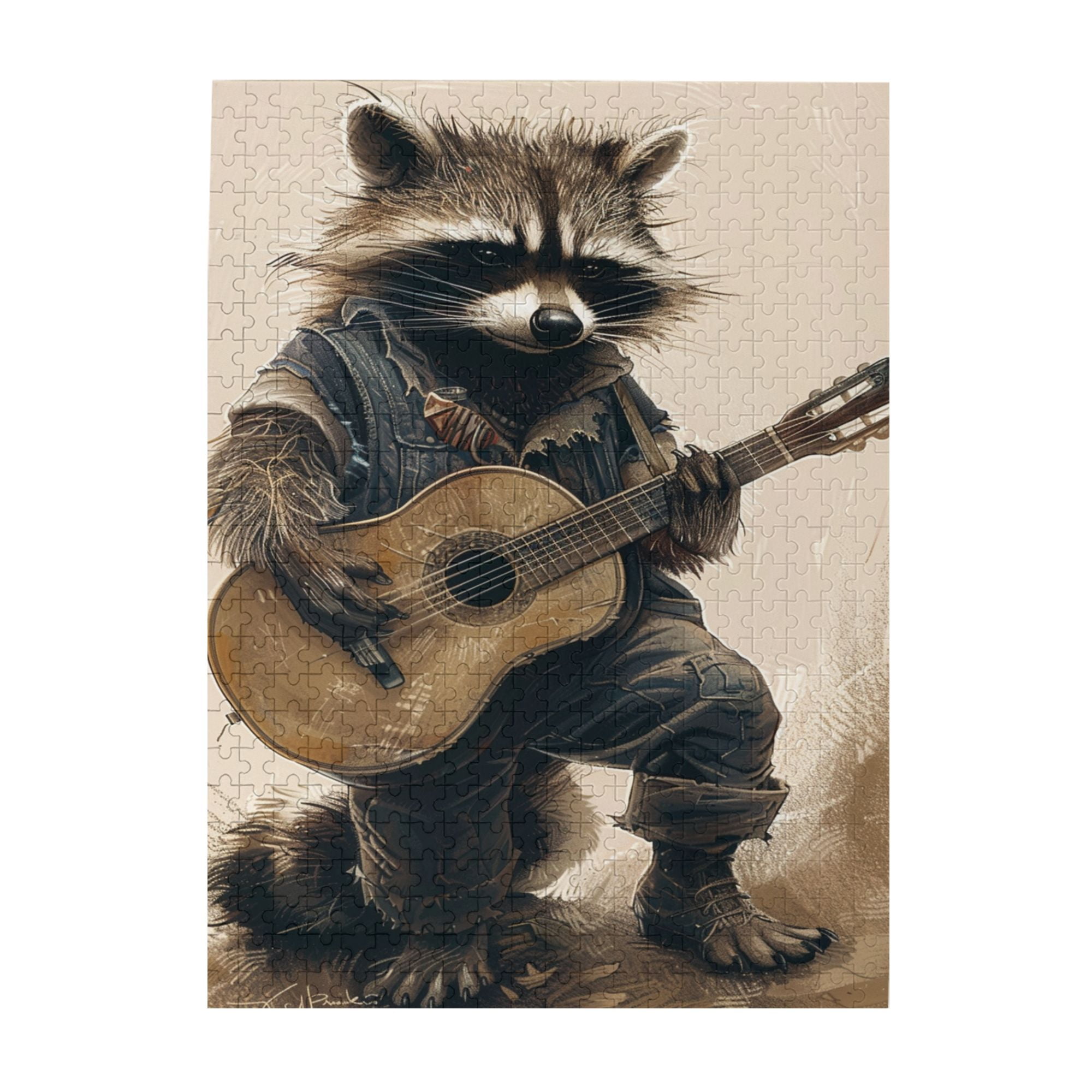 500 PCS Raccoon'S Guitar Time 500 Piece Puzzle For Adults,Challenging ...