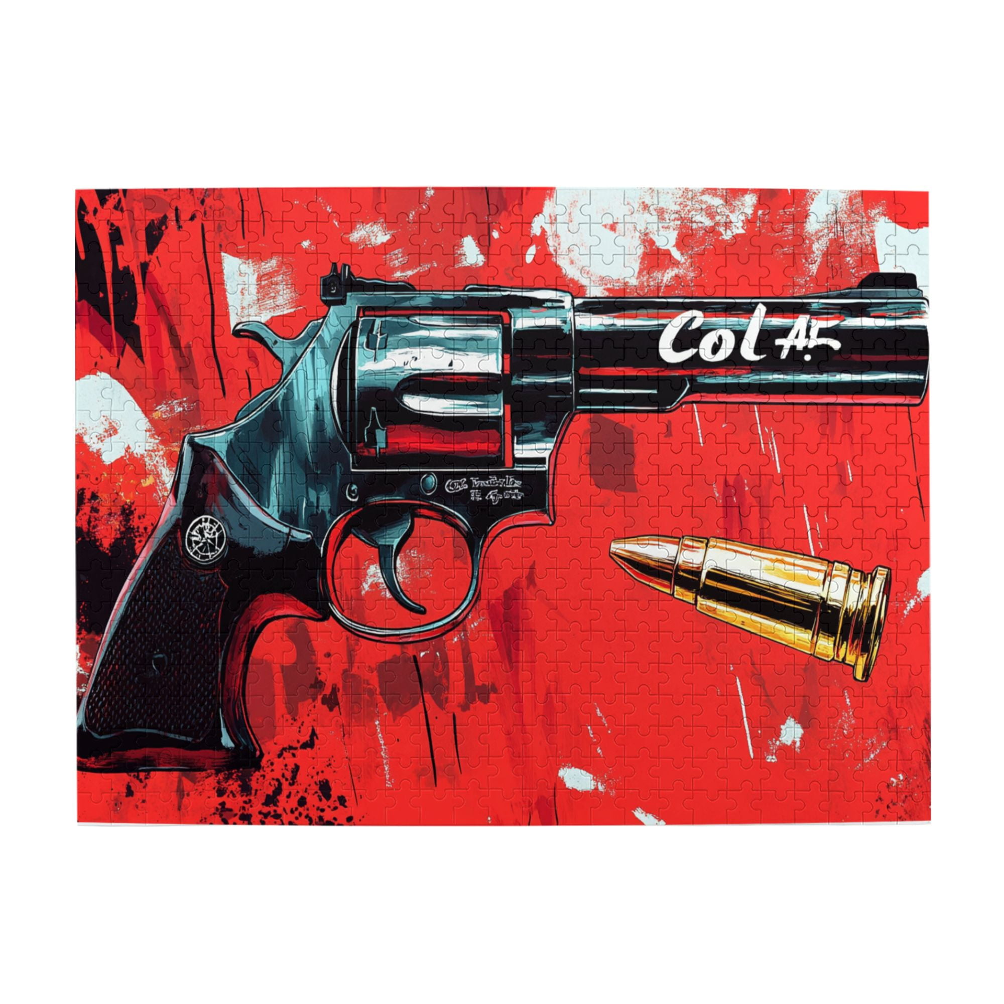 500 PCS Red Revolver and Bullets 500 piece puzzle for adults,Stress ...
