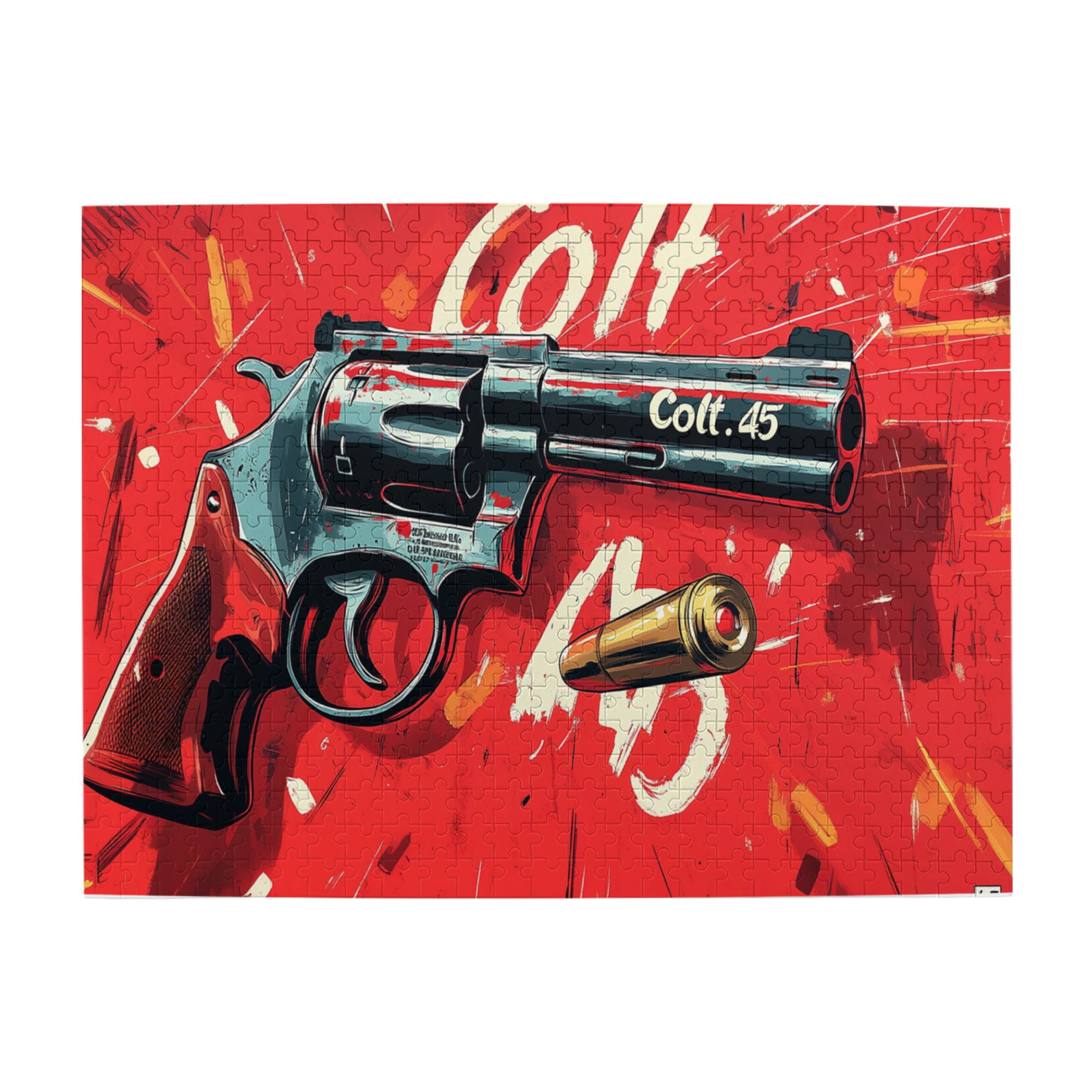 500 PCS Red Revolver and Bullets jigsaw puzzles 500 pieces,Stress ...