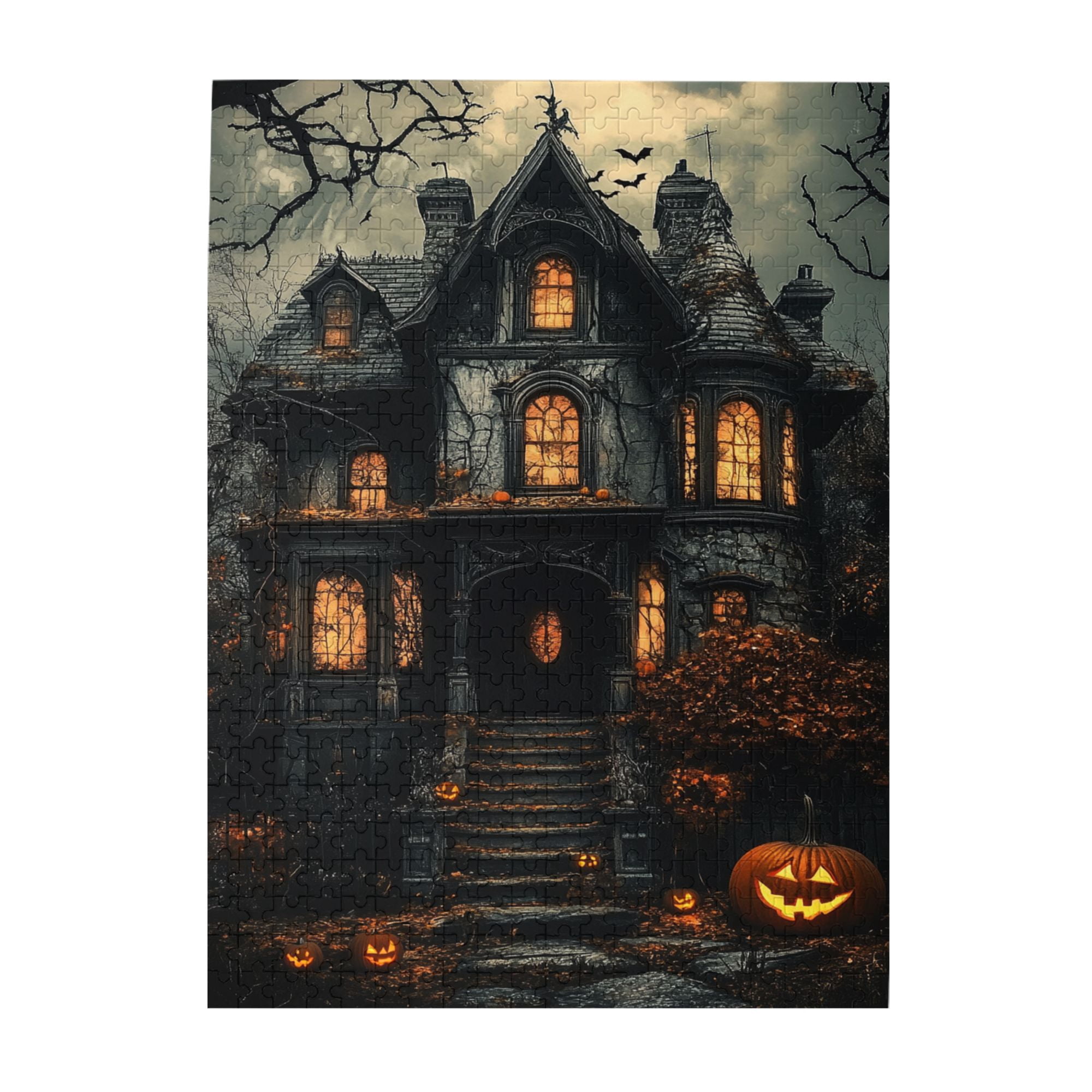 500 PCS Retro Horror Villa - 500 Piece Wooden Puzzle For Adults,Brain ...