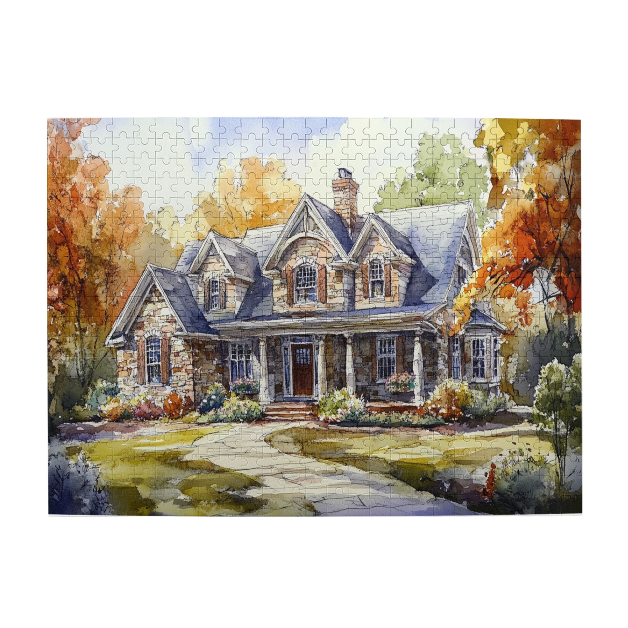 500 PCS Retro Memories - Old Villas 500 Piece Funny Jigsaw Puzzles ...