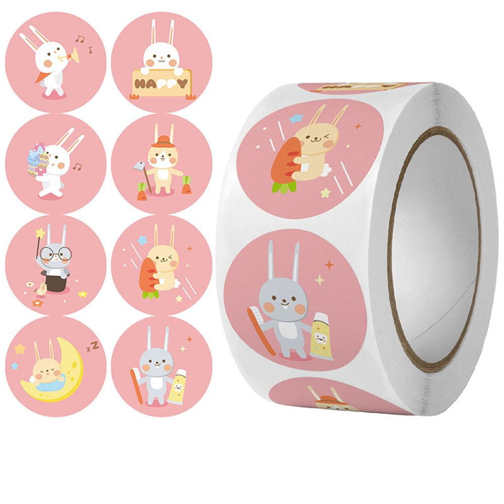 500 PCS/Roll For Kids Children Study Supplies Decor Labels ...