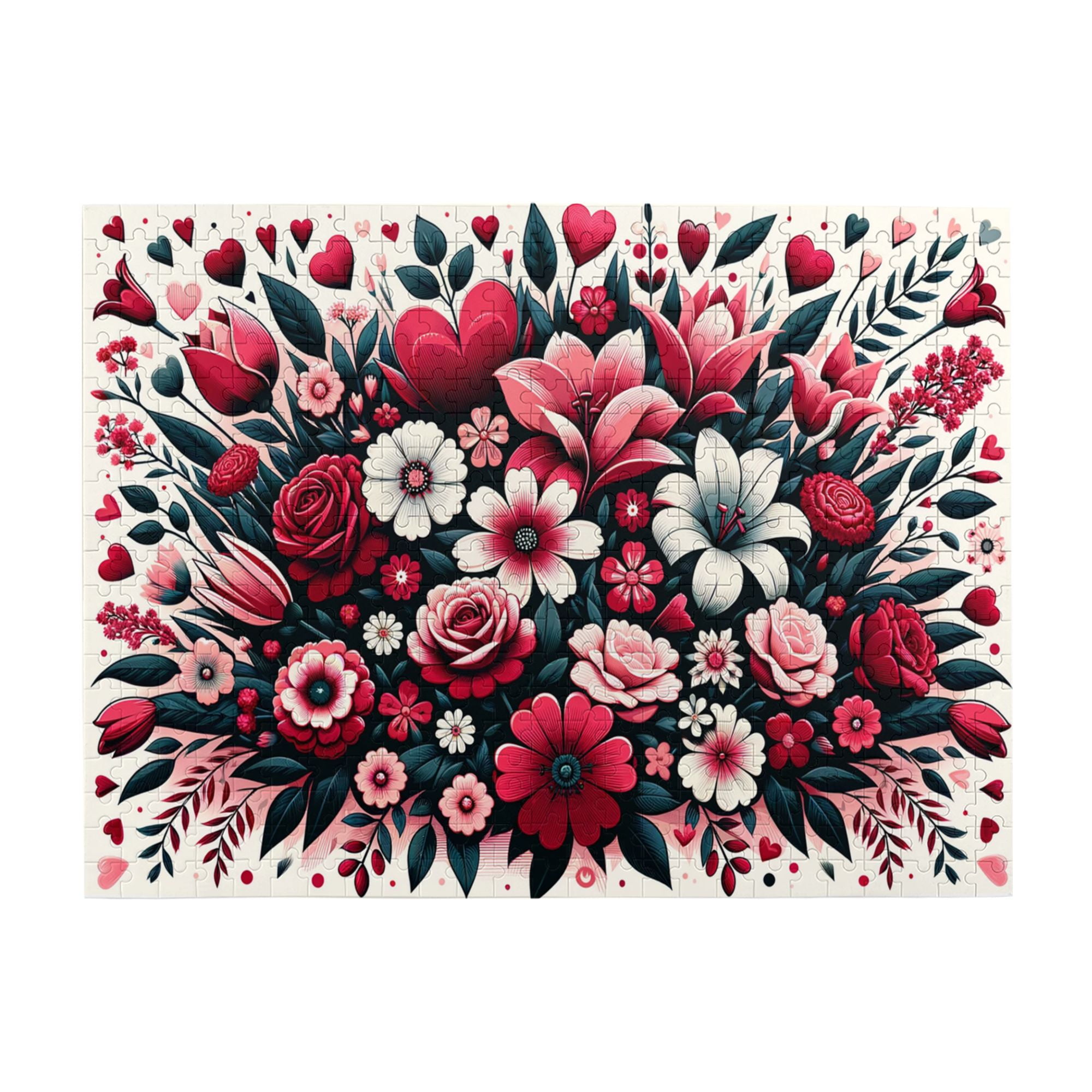 500 PCS Romantic Blooms Puzzles For Adults 500 Pieces,Creative Activity Hobbies For Adults,Great ...