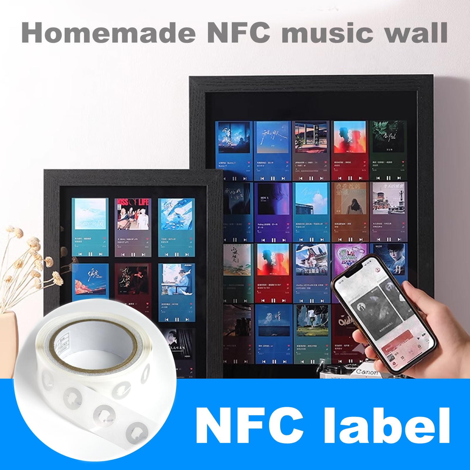 500 PCS Round NFC Stickers, NTAG213 Chip Adhesive Labels, Blank ...