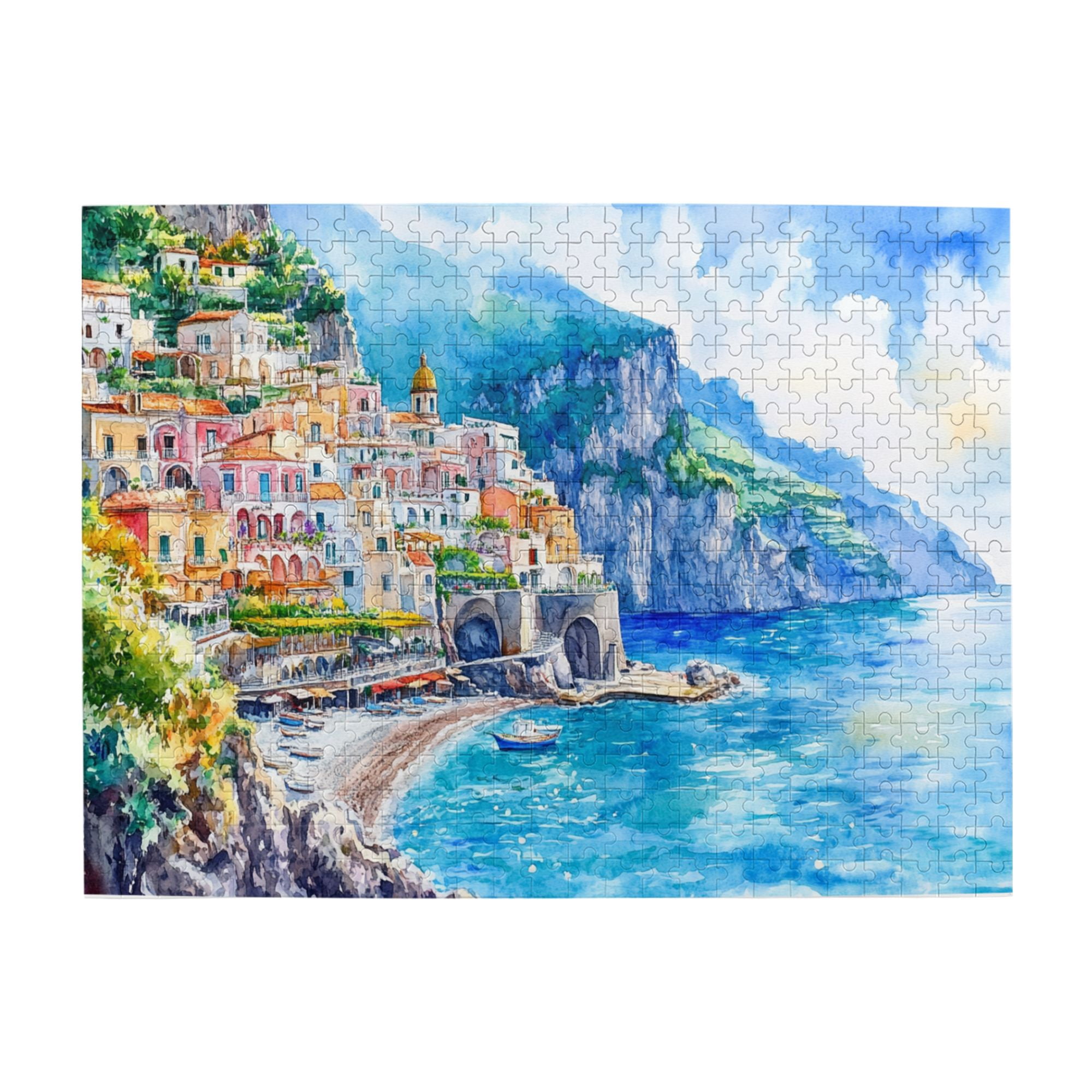 500 PCS Seaside Town 500 Piece Puzzle For Adults,Stress Relieving ...