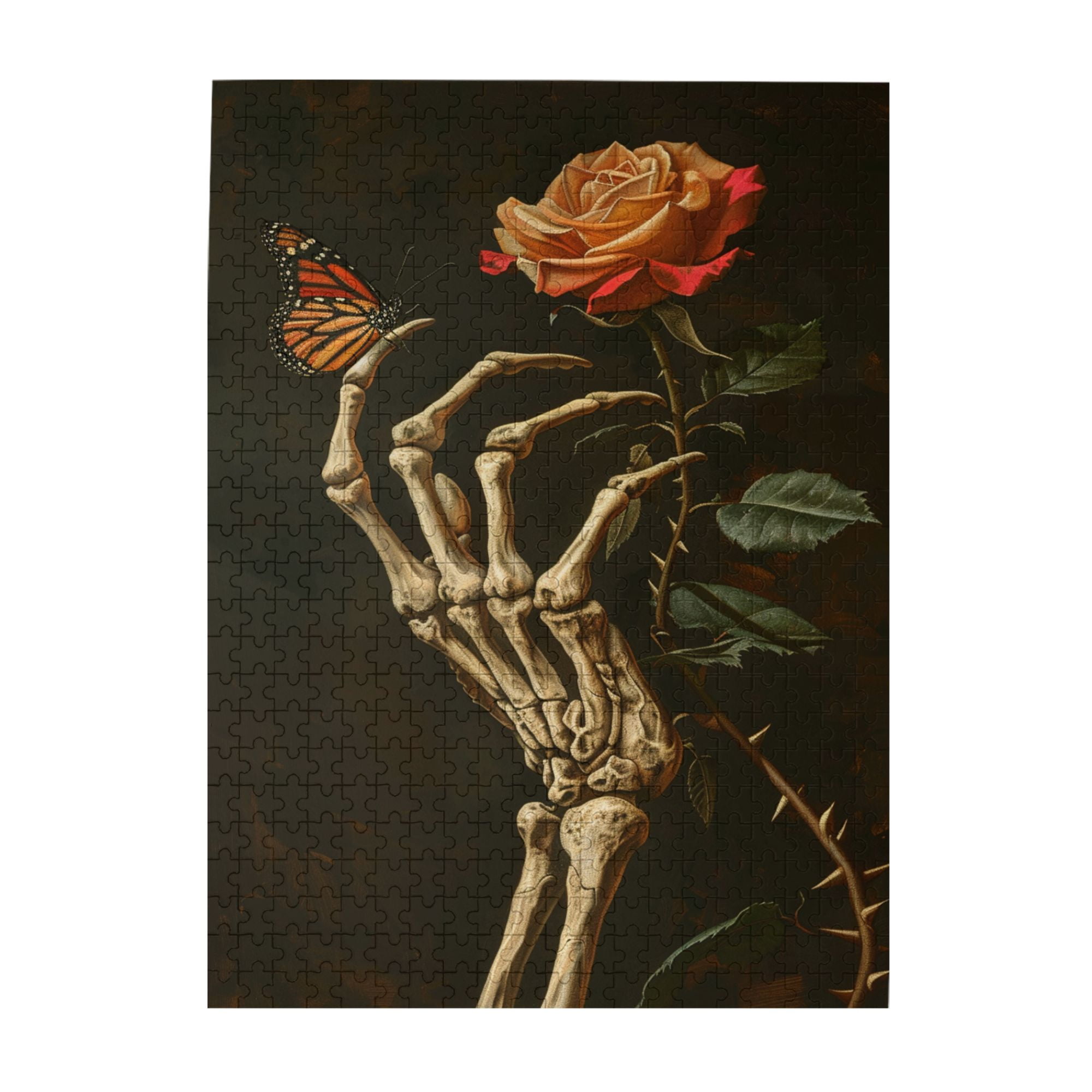 500 PCS Skeleton Rose And Butterfly Puzzles For Adults 500 Pieces ...